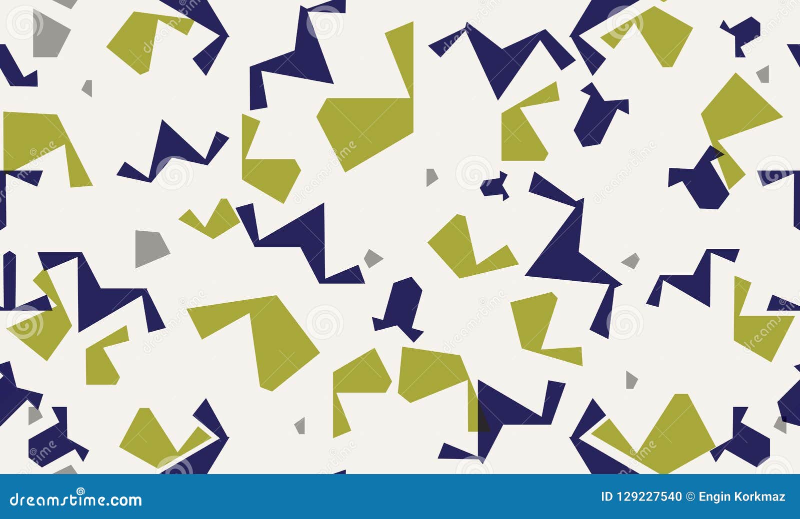 Abstract Seamless Pattern Design with Random Geometric Shapes Stock ...