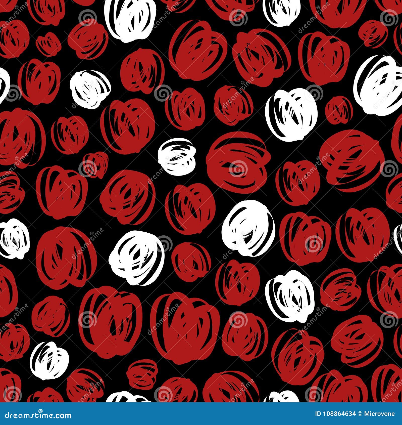 Abstract Seamless Pattern Design - Red and White Vector Texture Stock ...