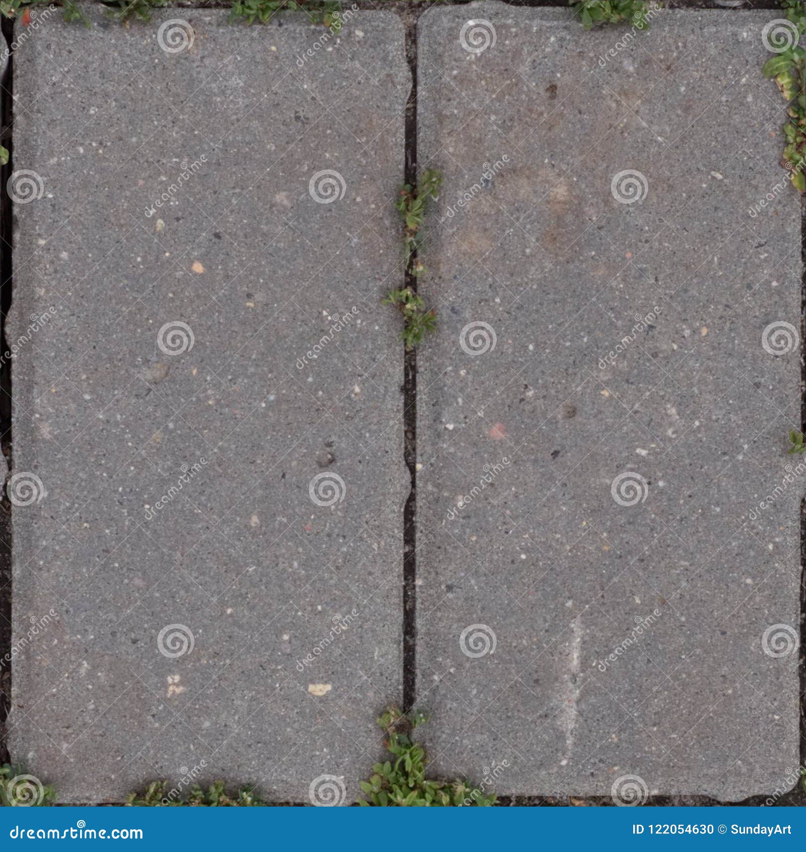 Seamless Pattern with Old Road Tile with Grass Stock Photo - Image of ...