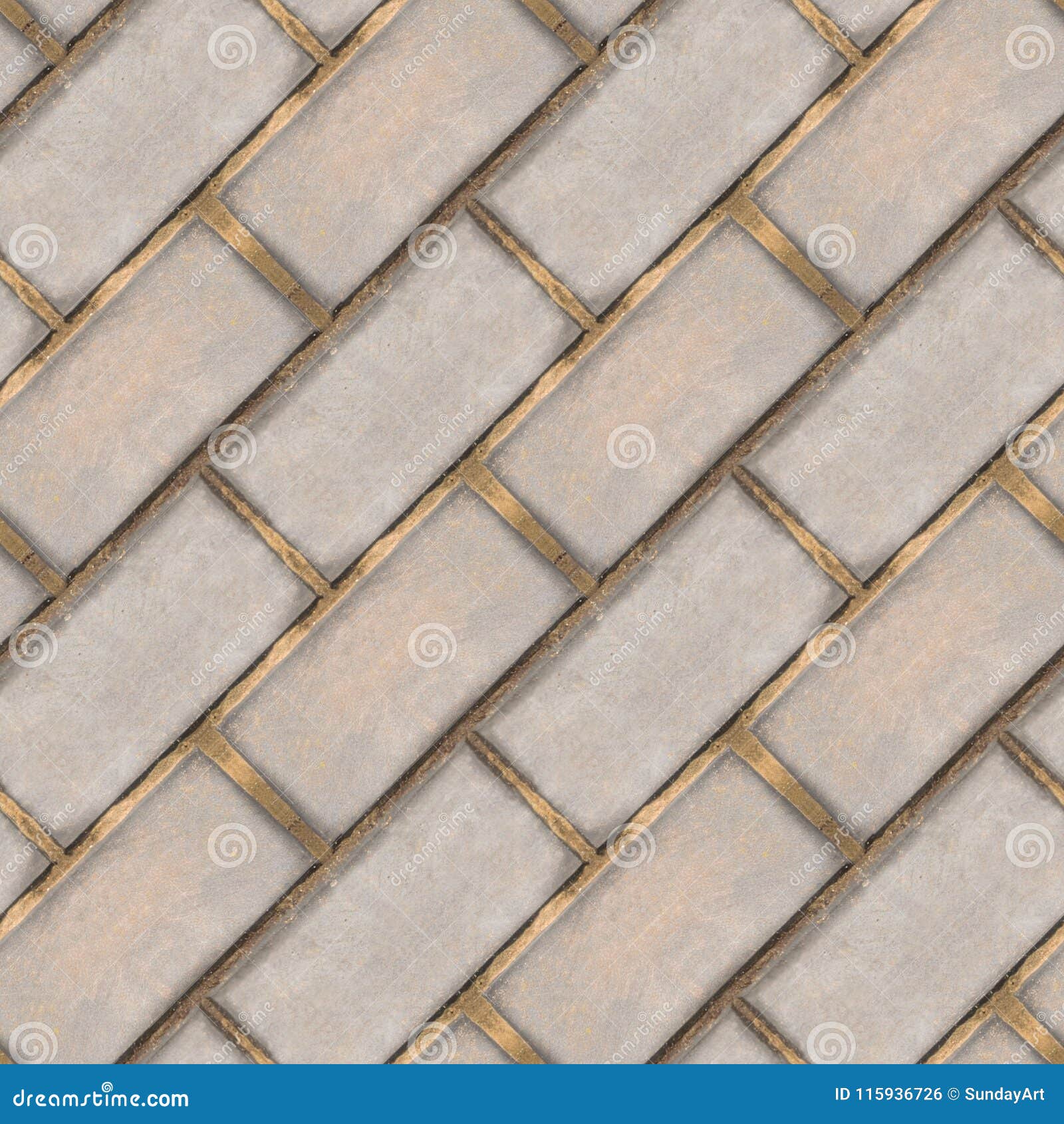 Seamless Photo Texture of Concrete Walkway Bricks Stock Photo - Image ...