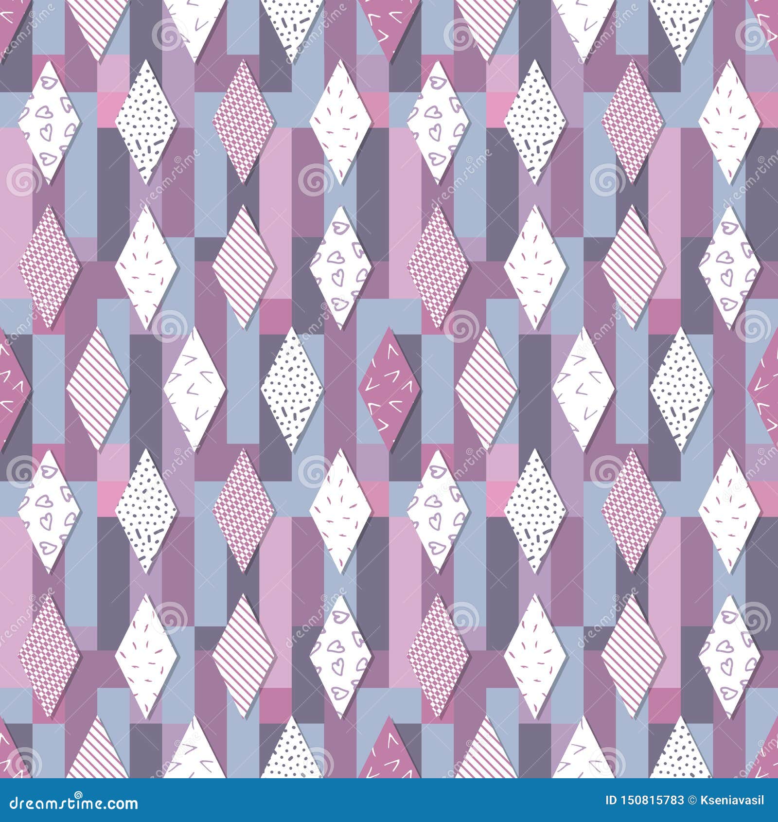 Abstract Seamless Pattern of Diamonds Stock Vector - Illustration of ...