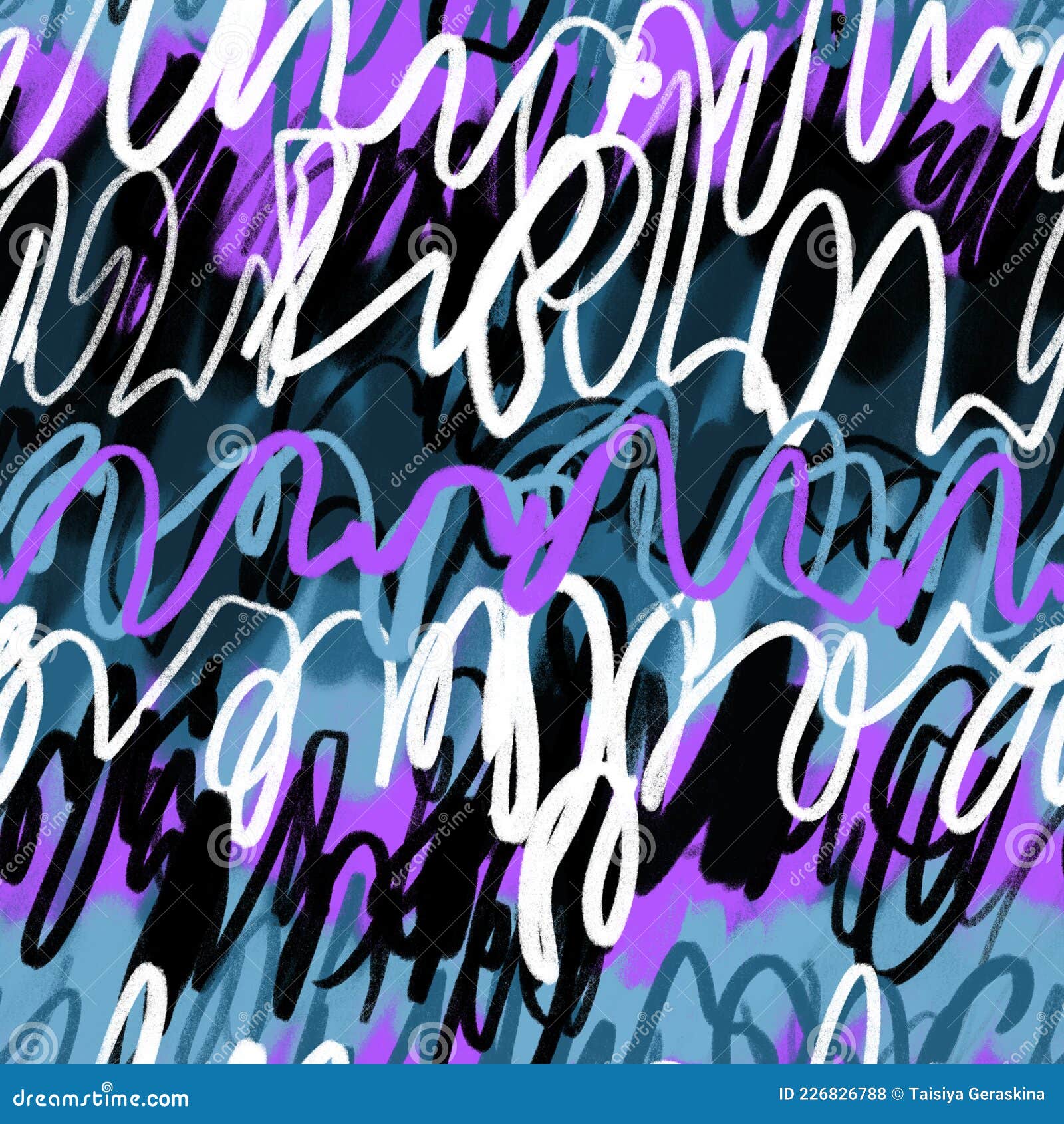 Abstract Seamless Pattern. Doodle Dash. Texture for Print, Fabric ...