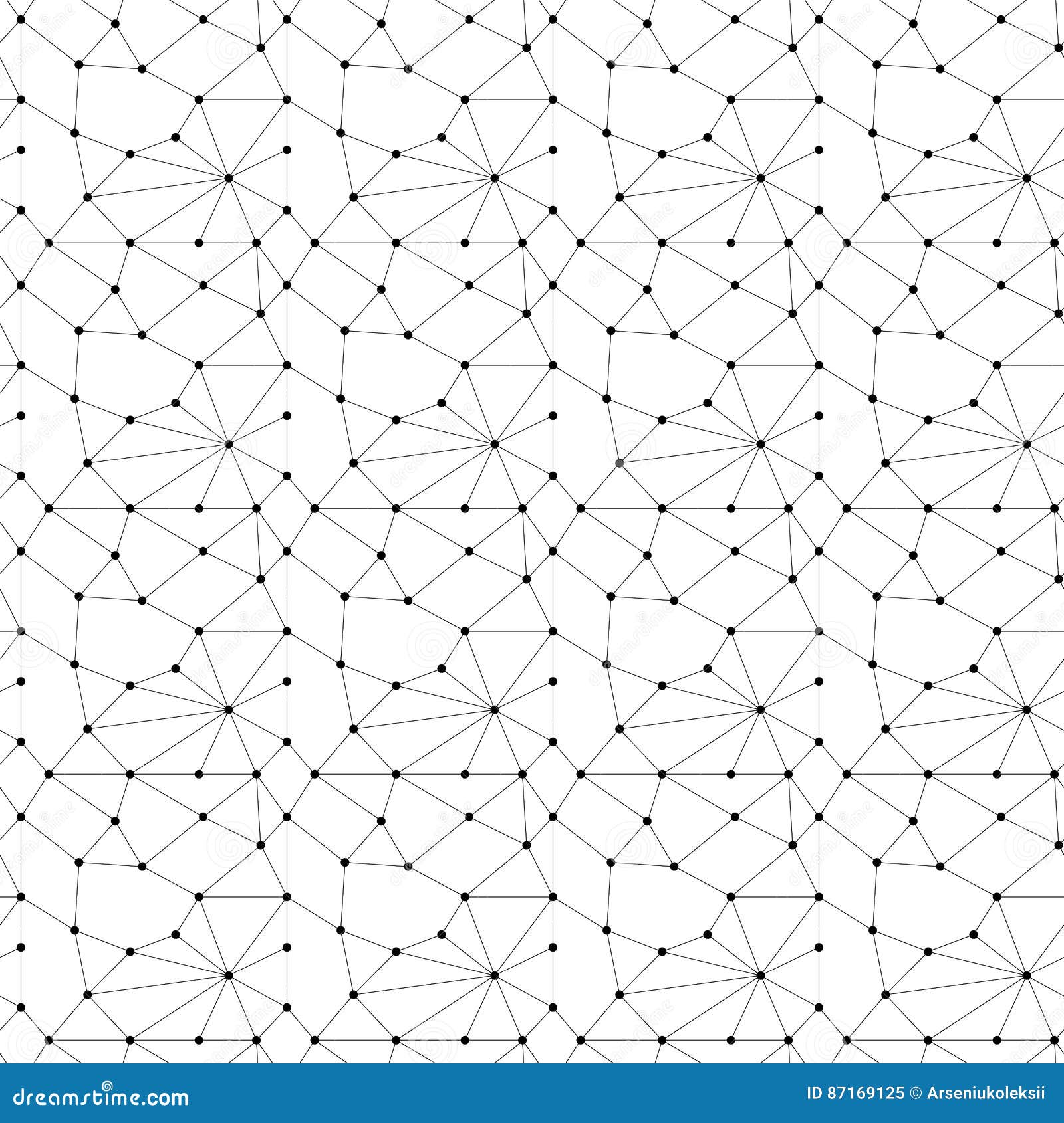 Abstract Seamless Pattern. Dots and Lines Stock Vector - Illustration ...