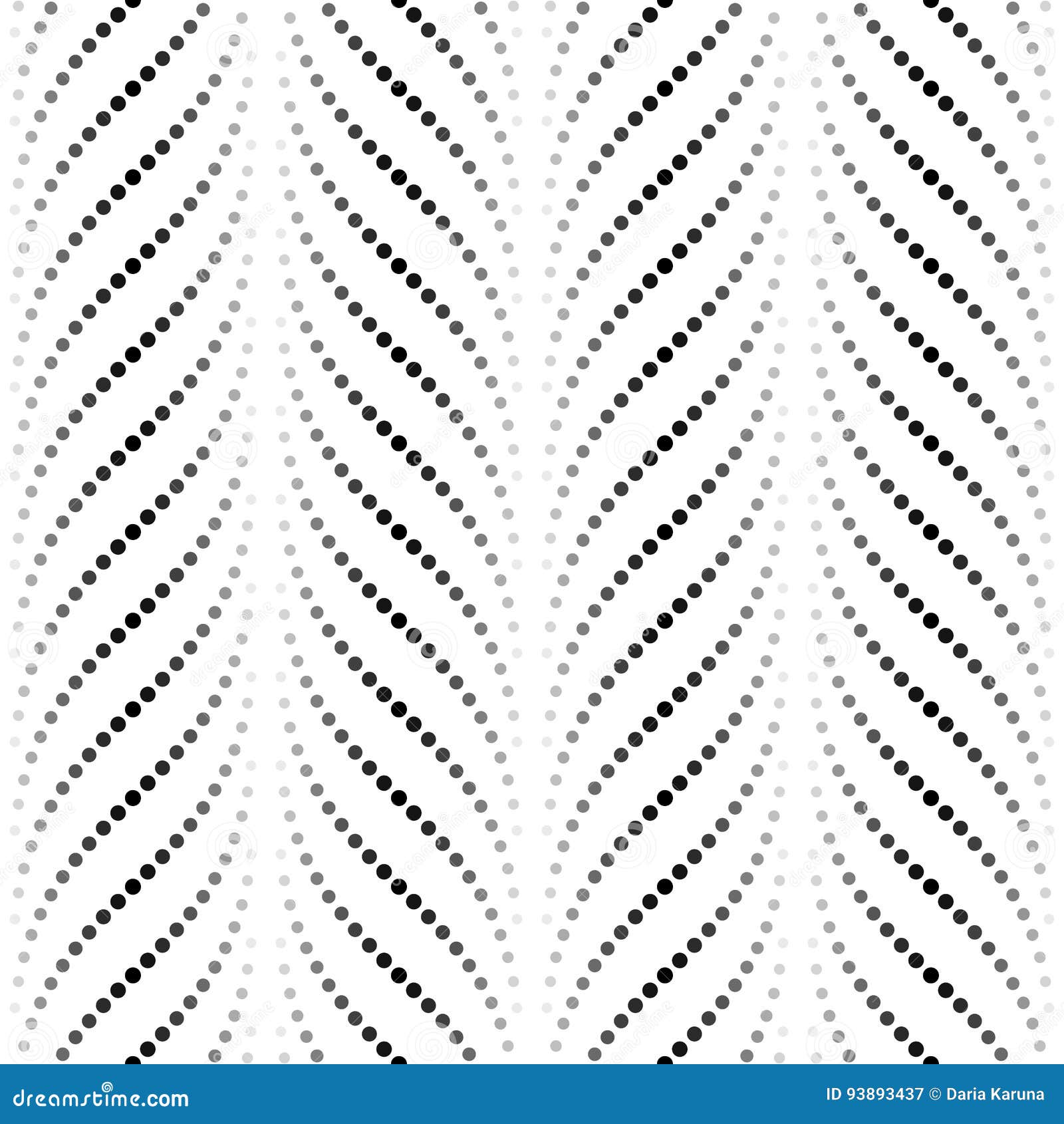 Abstract Seamless Pattern of Dots and Semitones. Wavy Smooth Change of ...