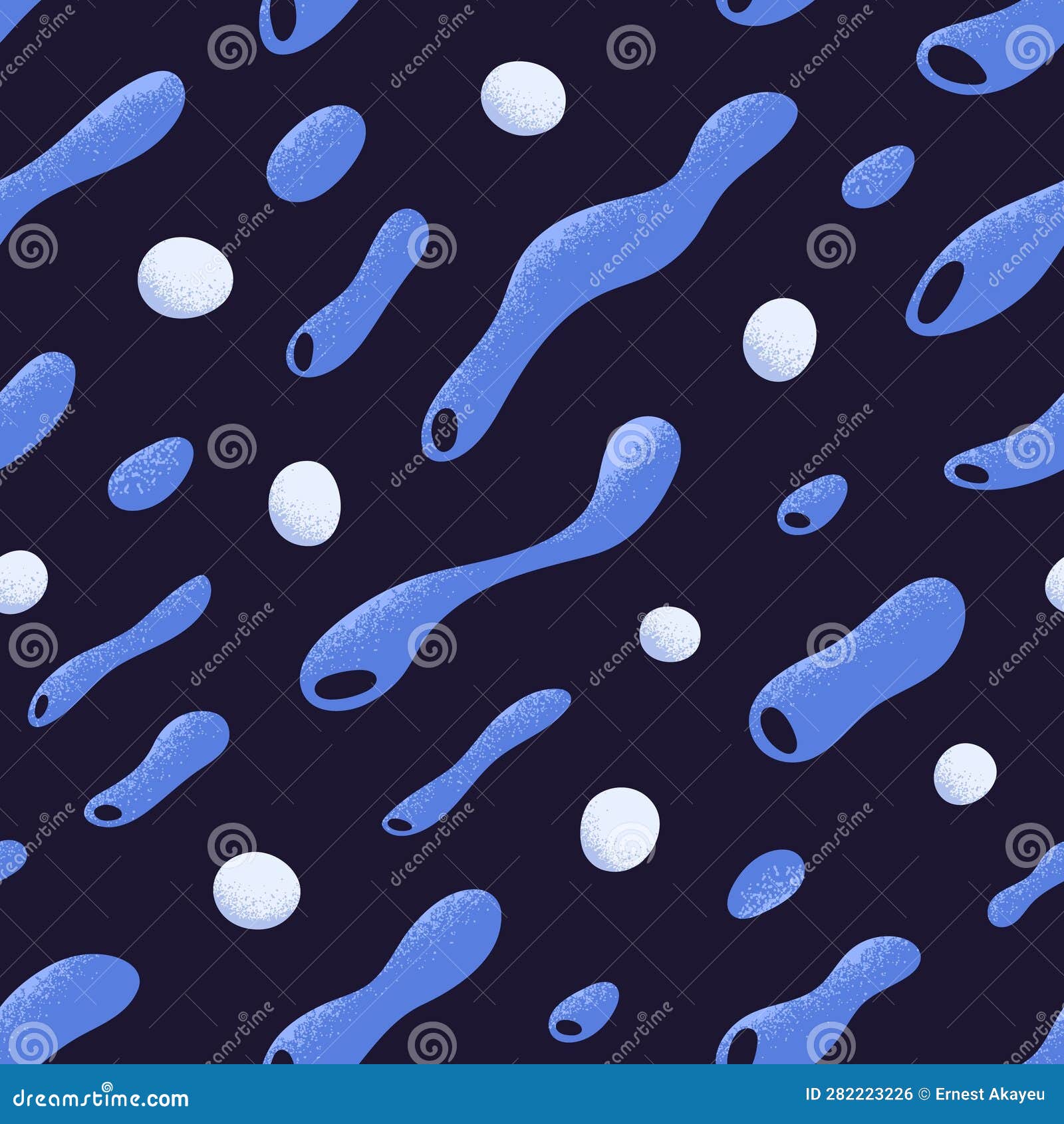 Abstract Seamless Pattern, Fluid Shapes Print. Endless Repeating ...