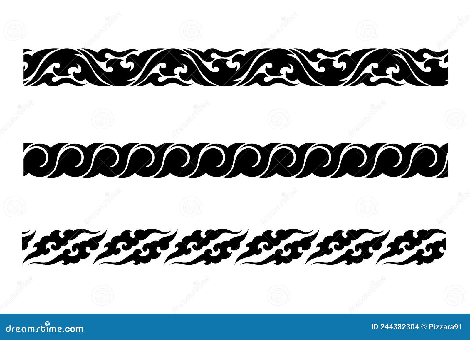 Abstract Seamless Pattern Frame Border Vector Stock Illustration ...