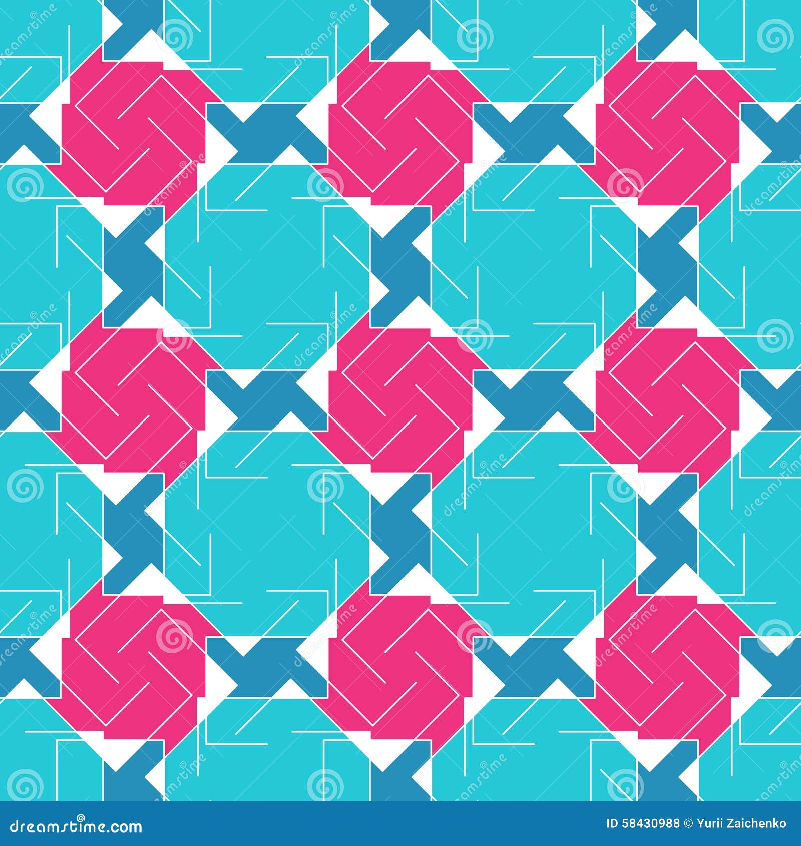 Abstract Seamless Pattern. Geometric Figures of Different Shapes Stock ...