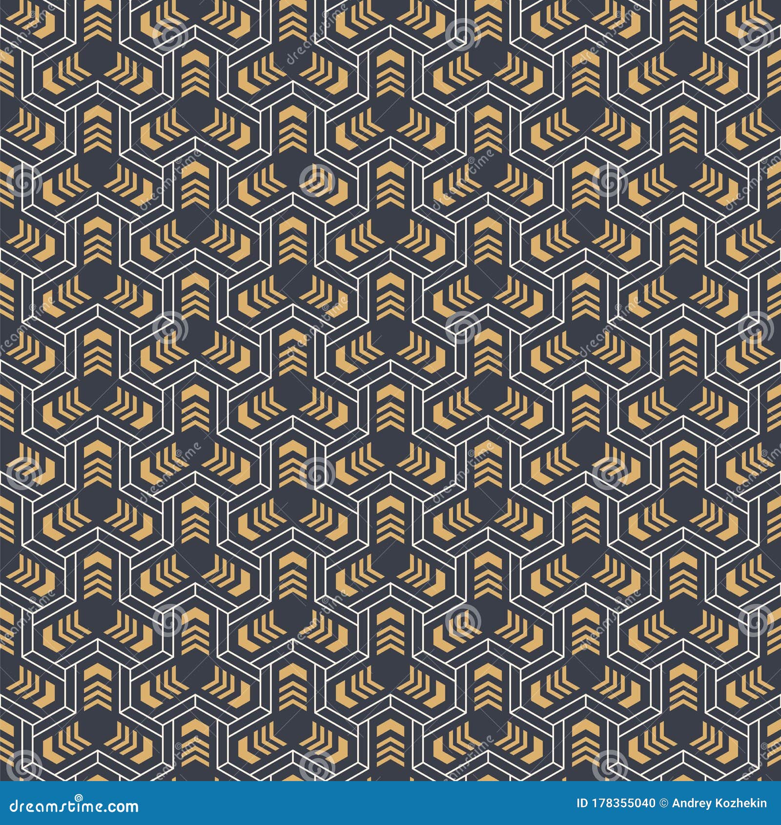 Abstract Seamless Pattern. Geometric Tiles with Triple Weaving Elements ...