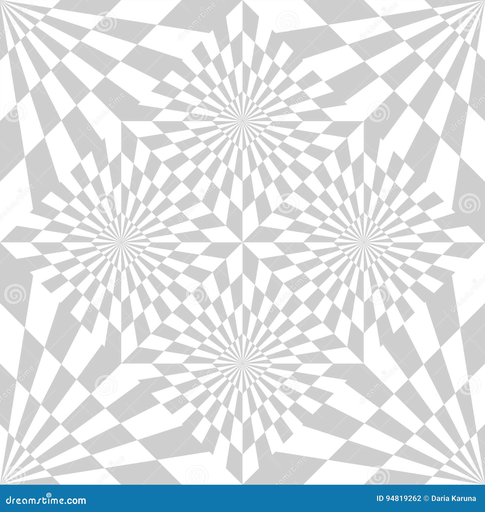 Abstract Seamless Pattern of Geometrical Elements. Optical Illusion ...