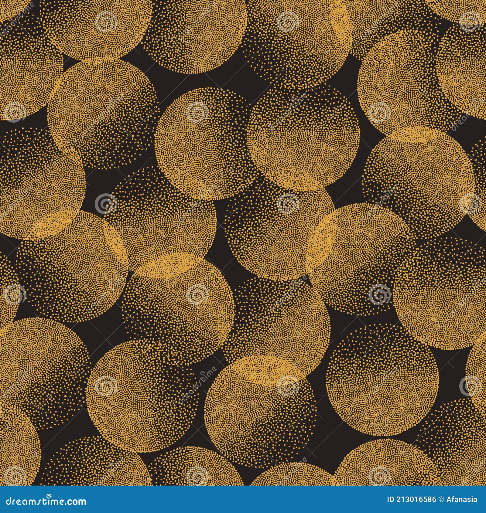 Abstract Seamless Pattern with Golden Circles. Stock Vector ...