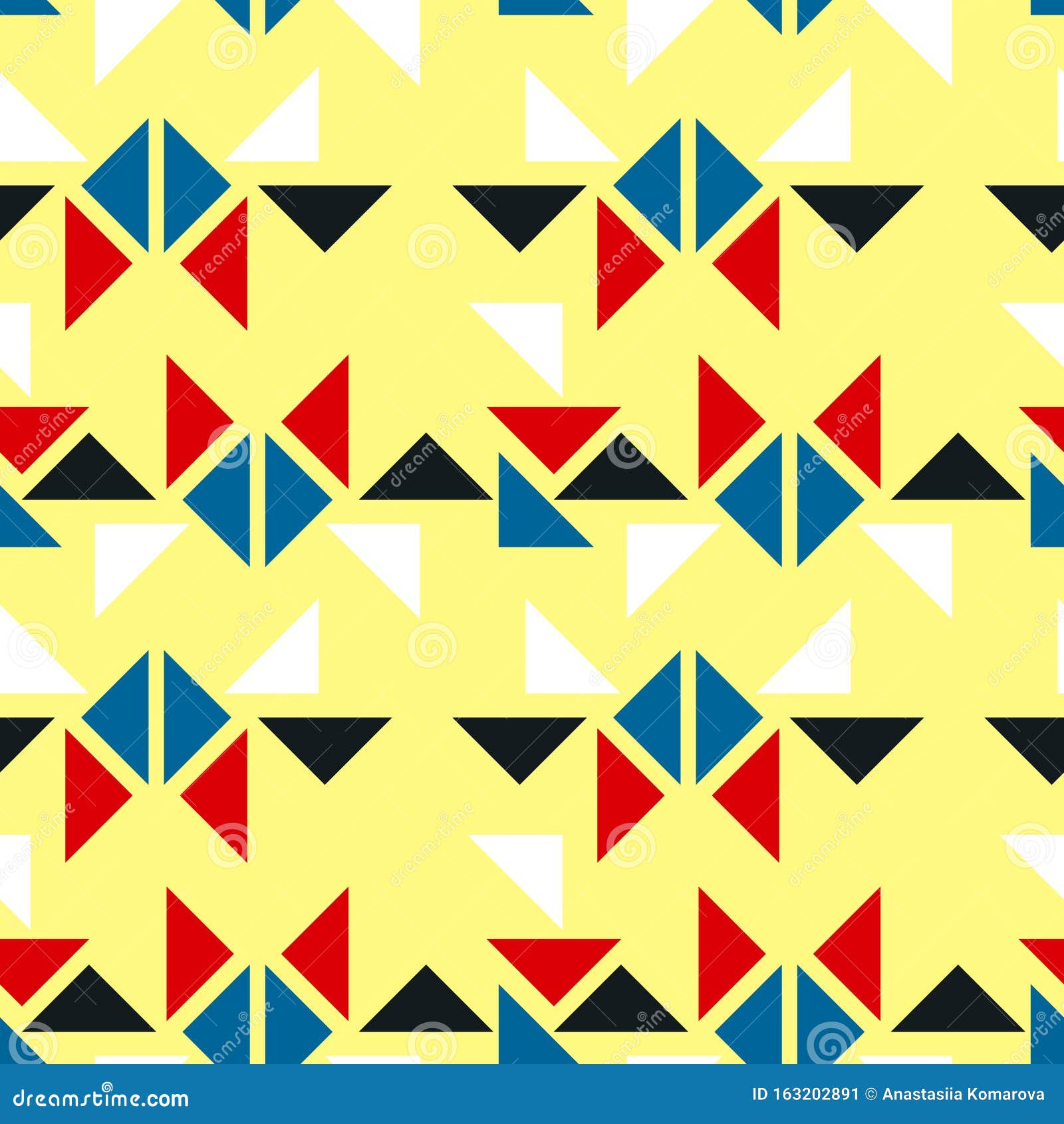 Abstract Seamless Pattern with Graphyc Elements - Triangles. Avant ...
