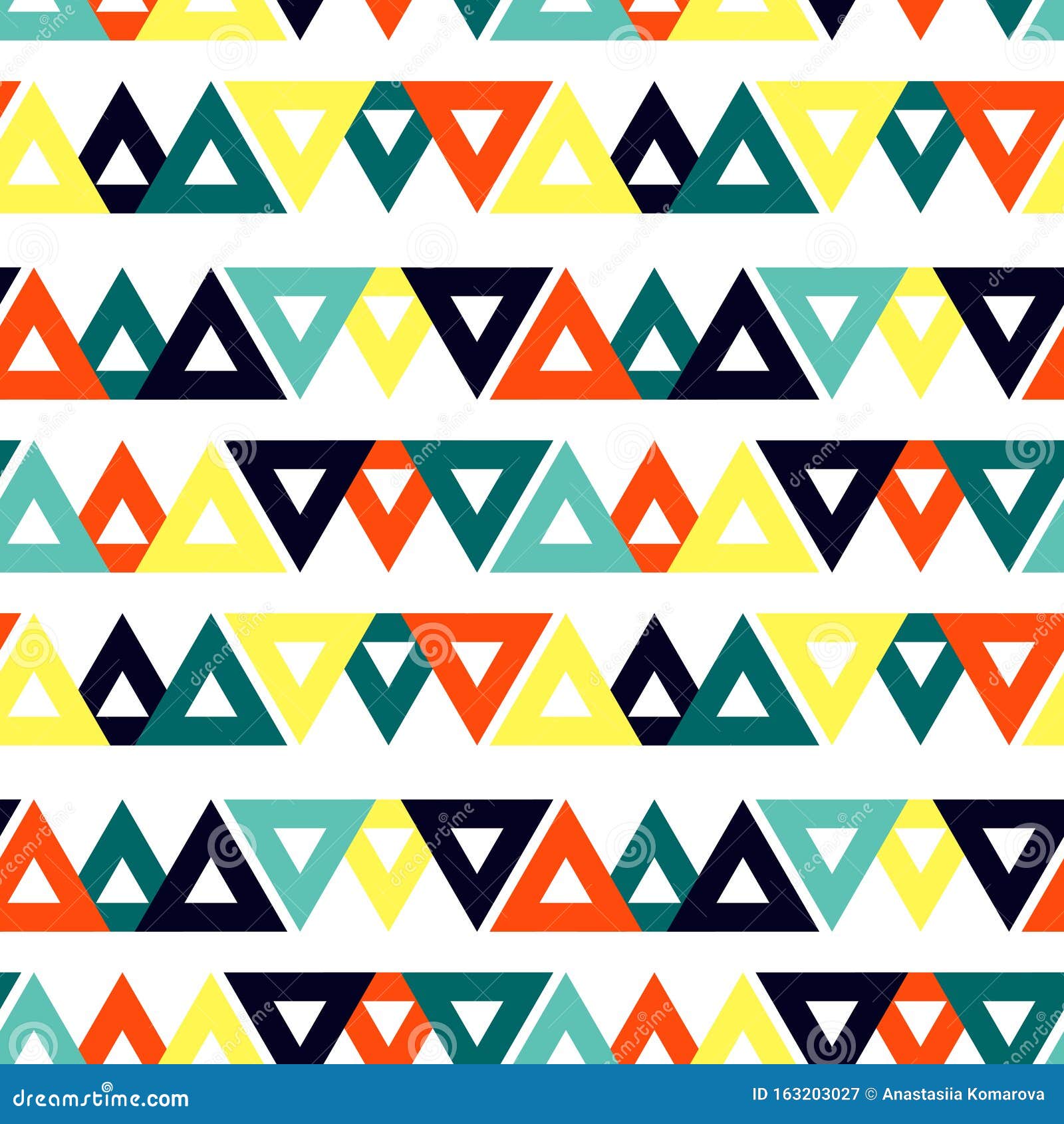Abstract Seamless Pattern with Graphyc Elements - Triangles. Avant ...