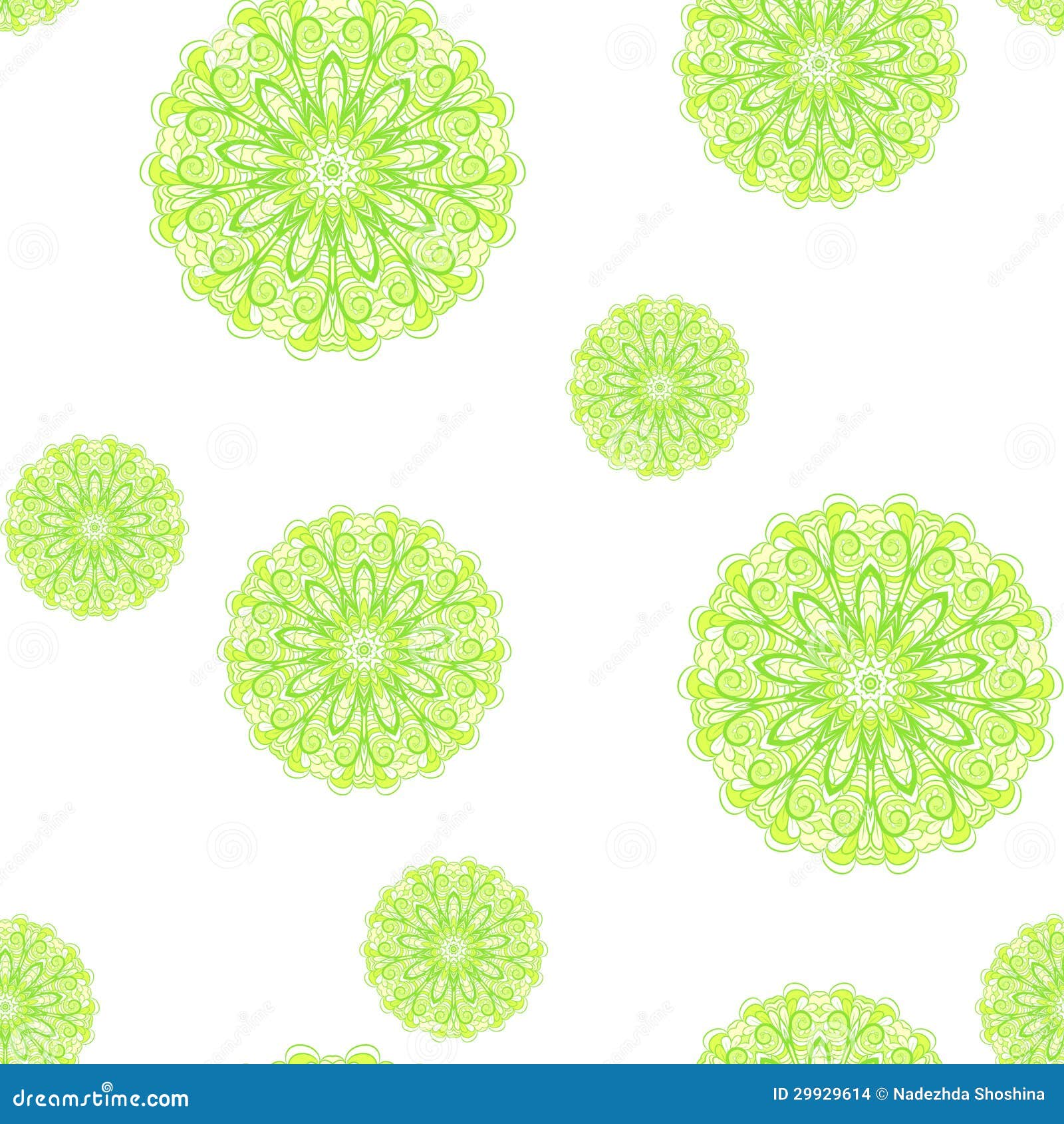 Seamless Pattern With Green Circles Stock Vector - Illustration of ...