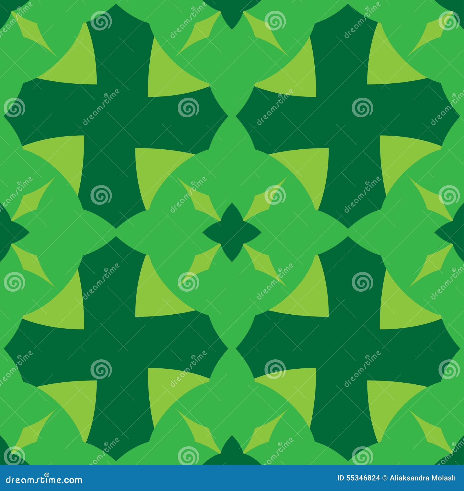 Abstract Seamless Pattern Green Color Stock Vector - Illustration of ...