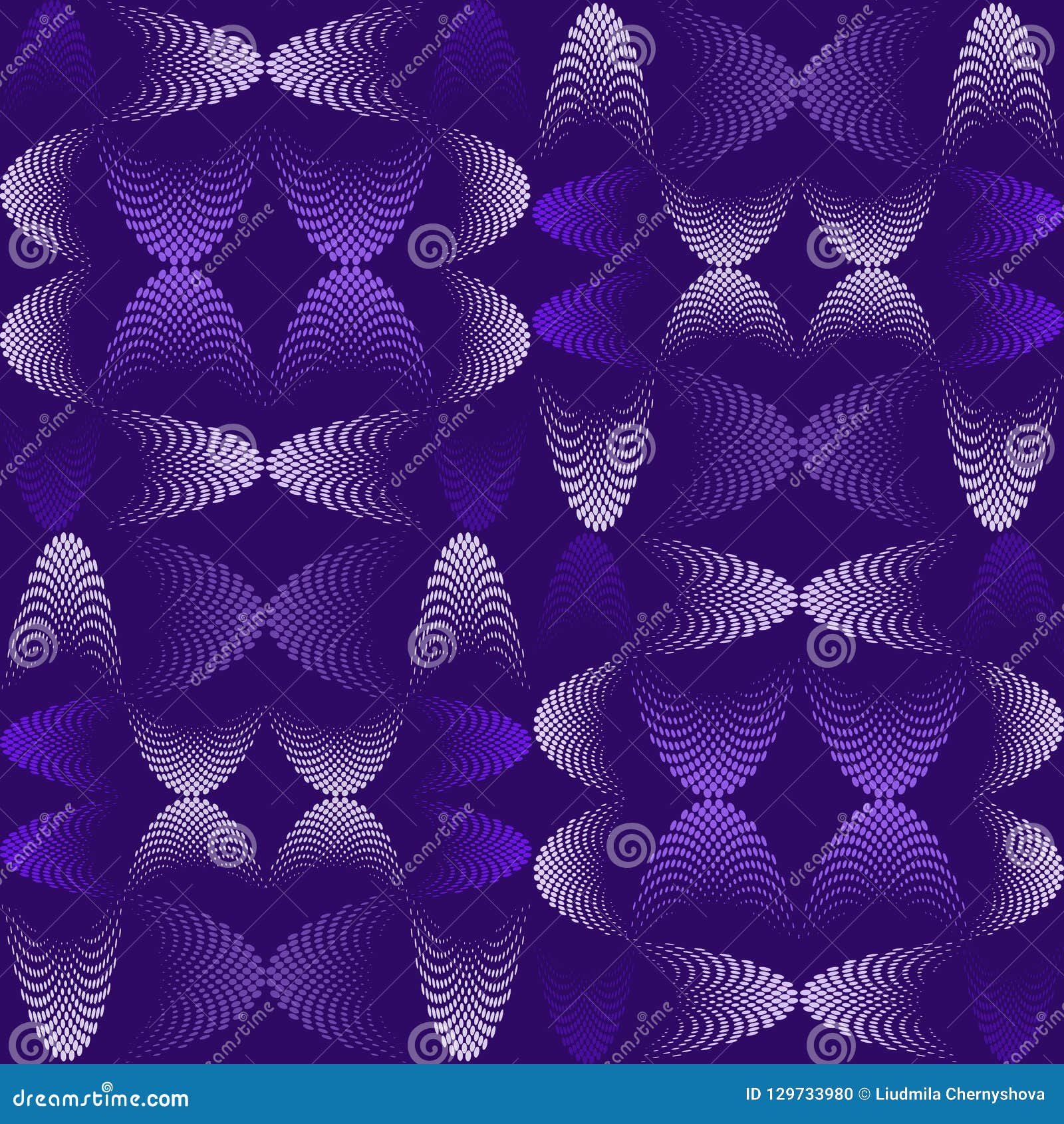 Abstract Seamless Pattern, Halftone Effect, that Make Up Wavy ...