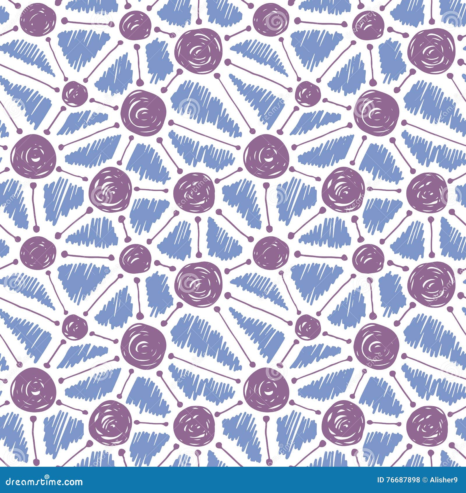 Abstract Seamless Pattern. Hand Drawn Hatching Graphic Stock Vector ...