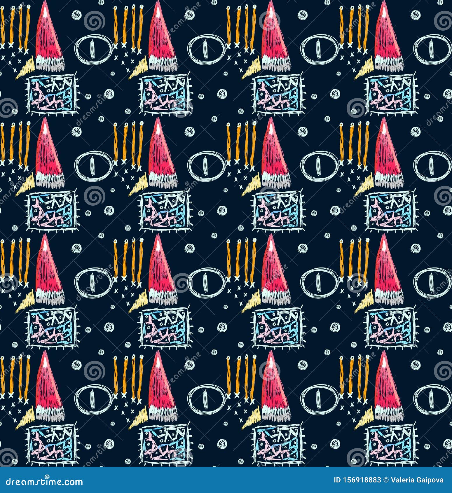 Abstract Seamless Pattern with Hand Drawn Scribbles, Scruffy Doodles ...