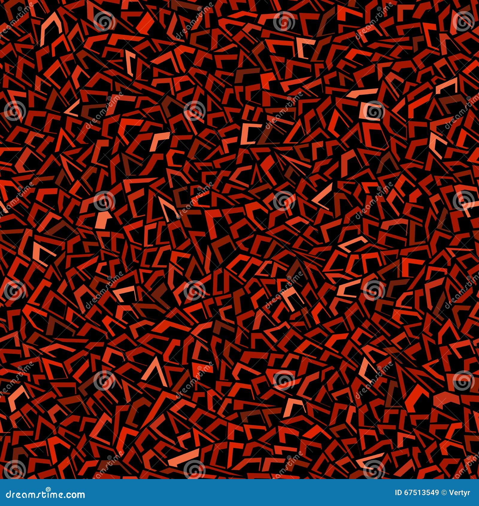 Abstract Seamless Pattern of Hook Shape Mosaic. Stock Vector ...