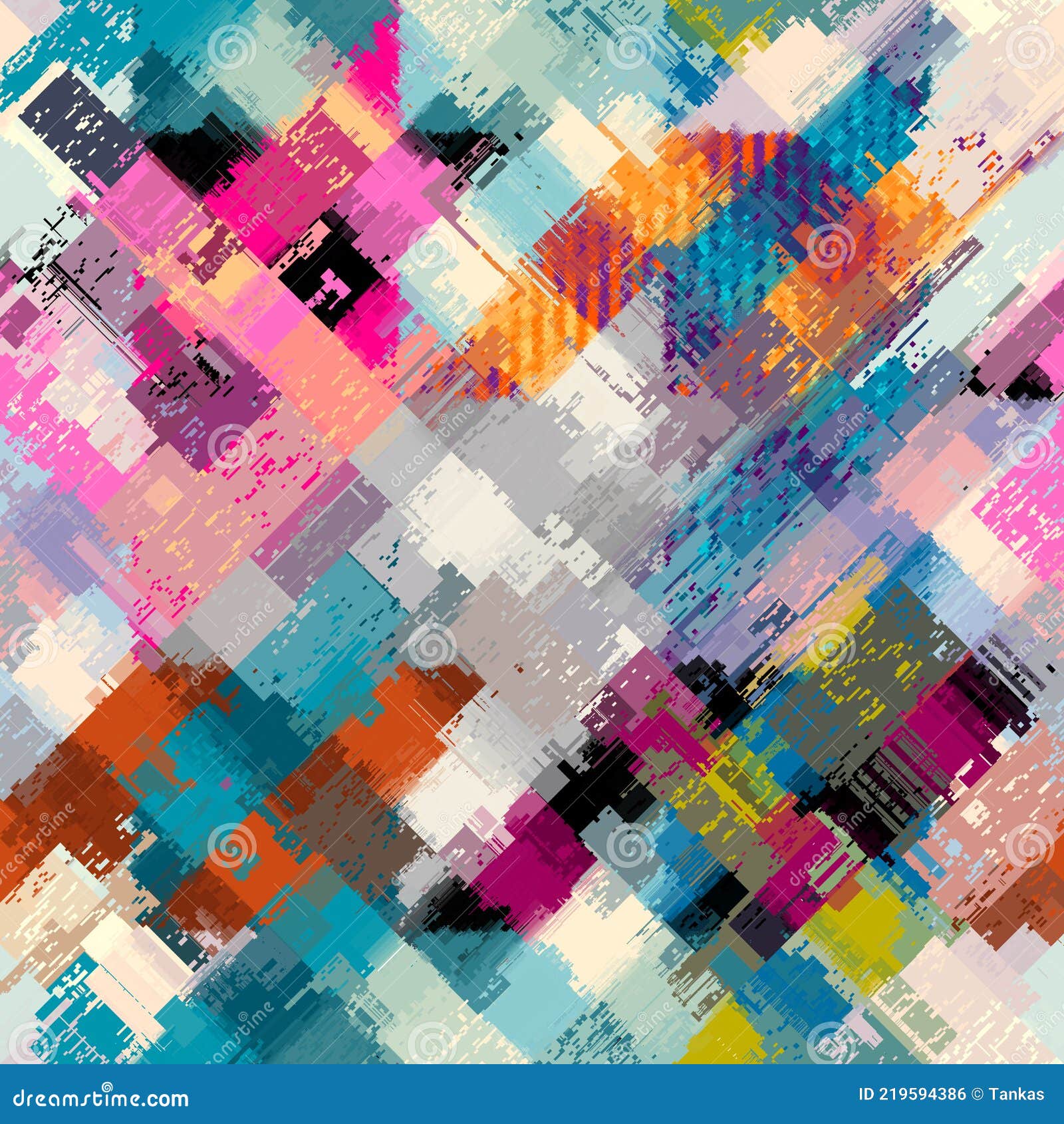 Vector Image with Imitation of Grunge Datamoshing Texture. Stock Vector ...