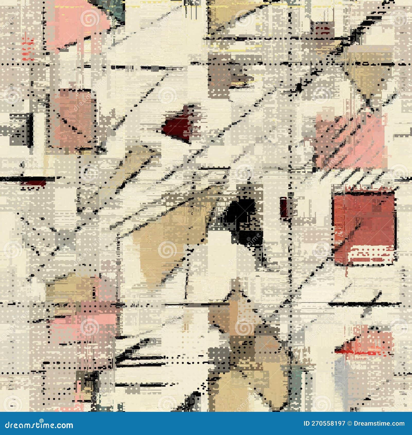 Vector Image with Imitation of Grunge Datamoshing Texture. Stock Vector ...