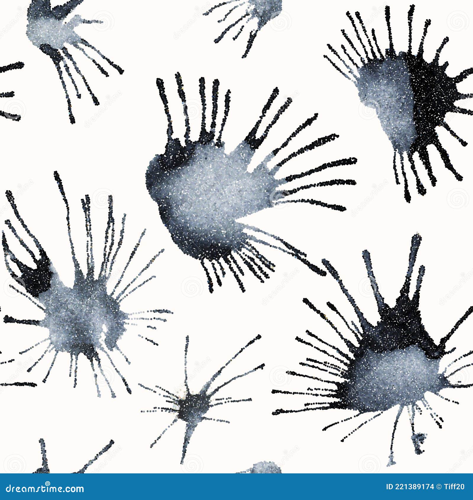 Abstract Seamless Pattern with Ink Spots Stock Vector - Illustration of ...