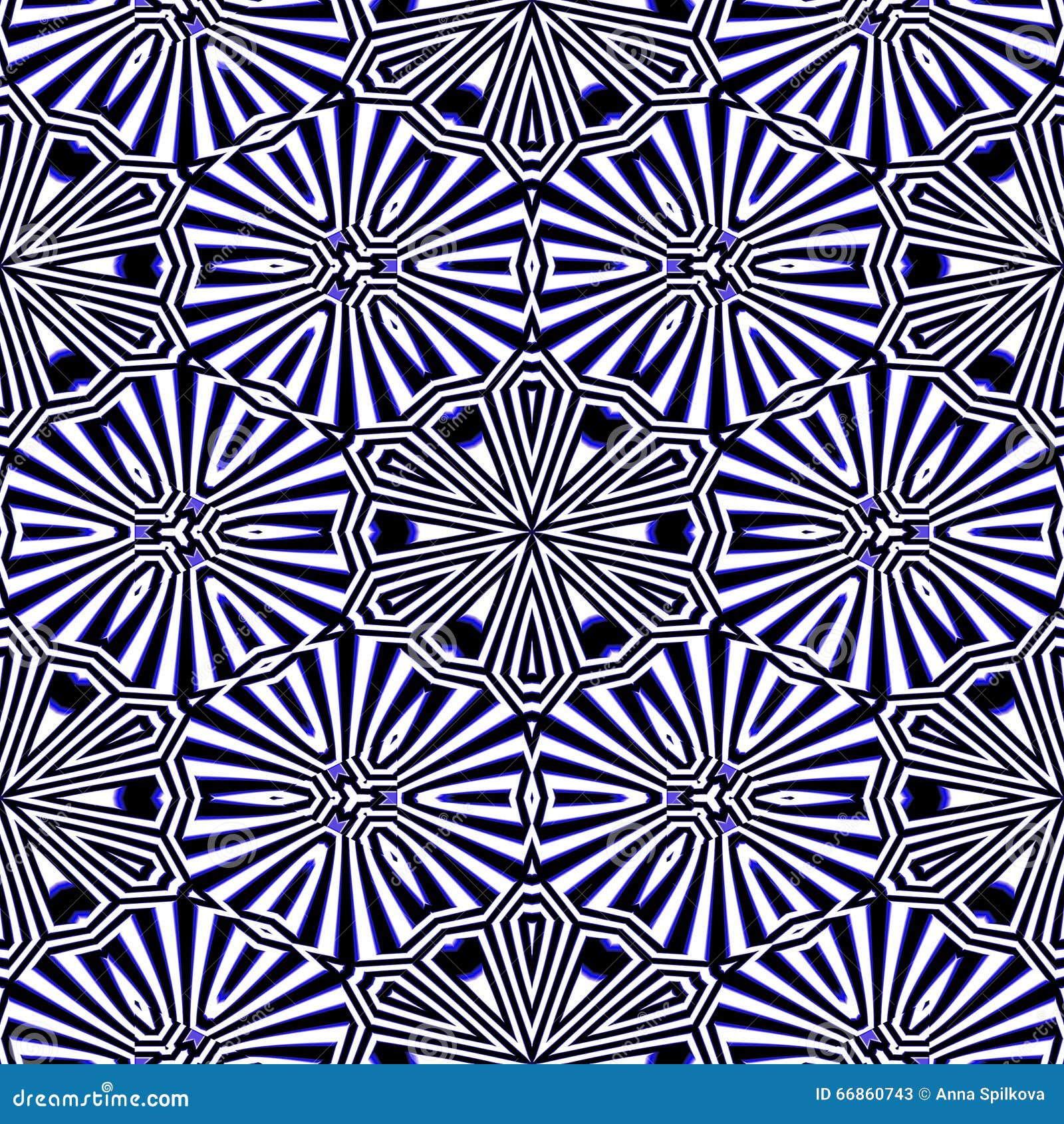 Abstract Seamless Pattern of Intertwining Triangles, Stars and ...