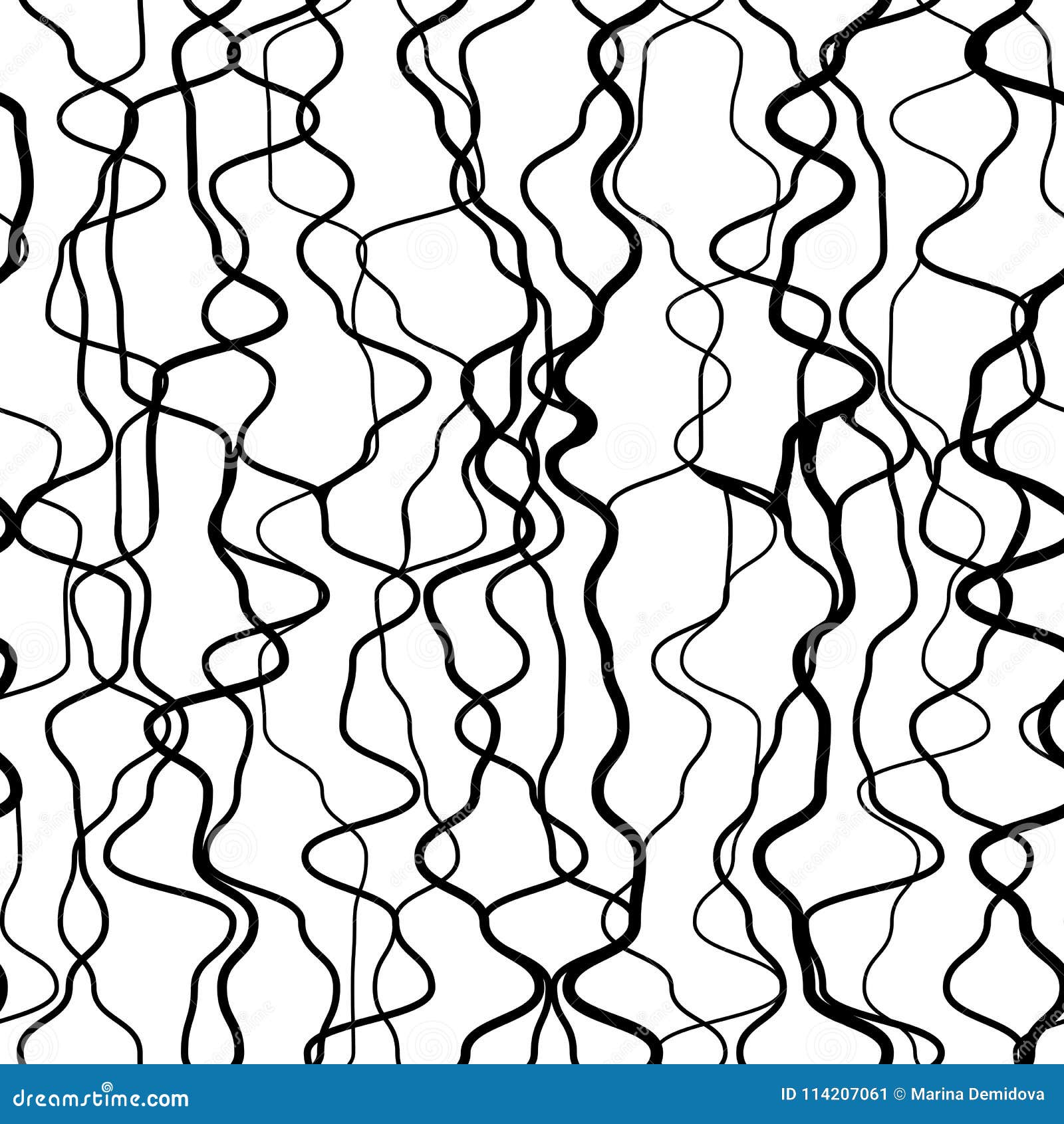 Seamless Pattern with Irregular Lines Stock Vector - Illustration of ...