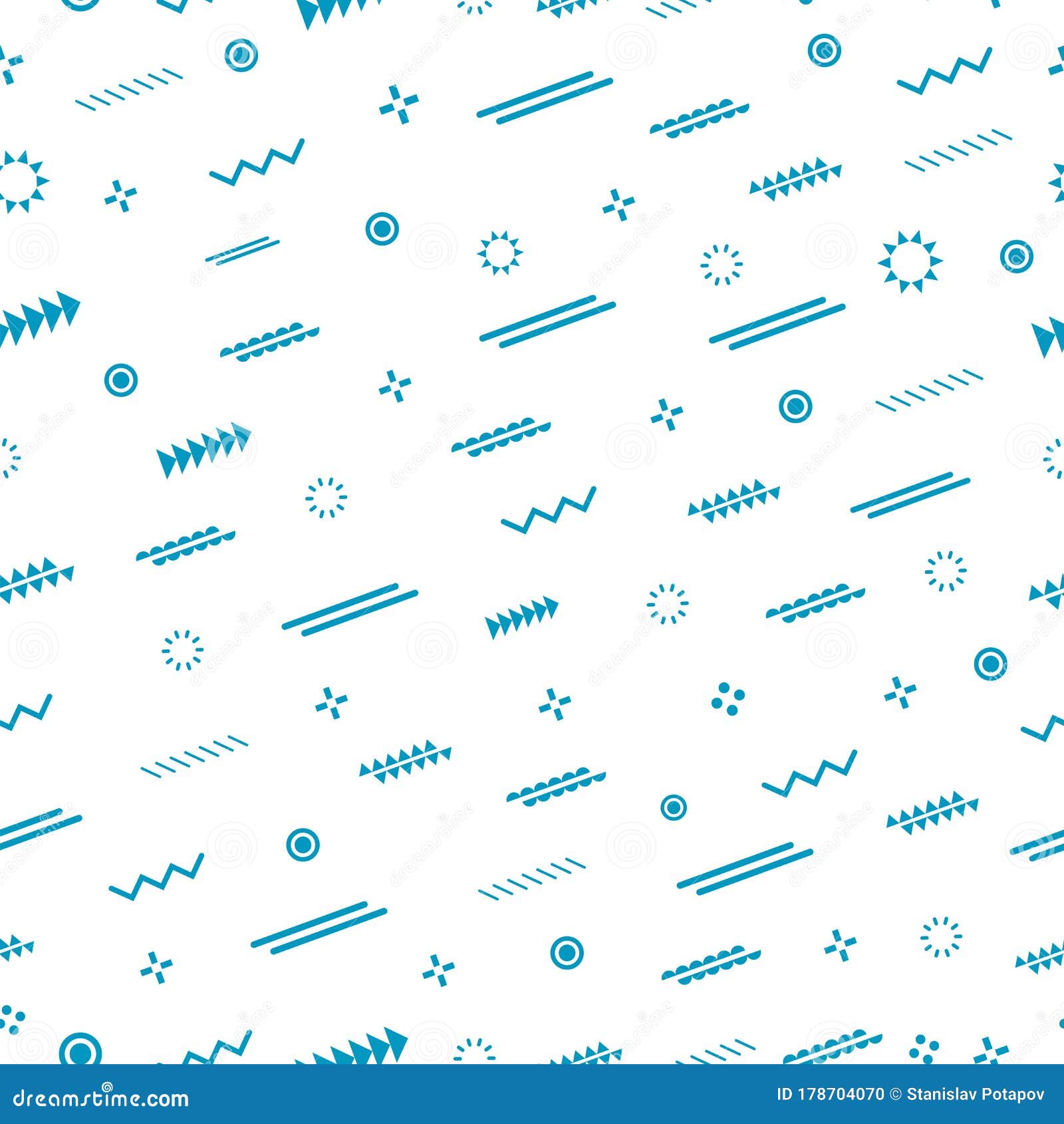 Abstract Seamless Pattern with Light Blue Geometric Design Elements ...