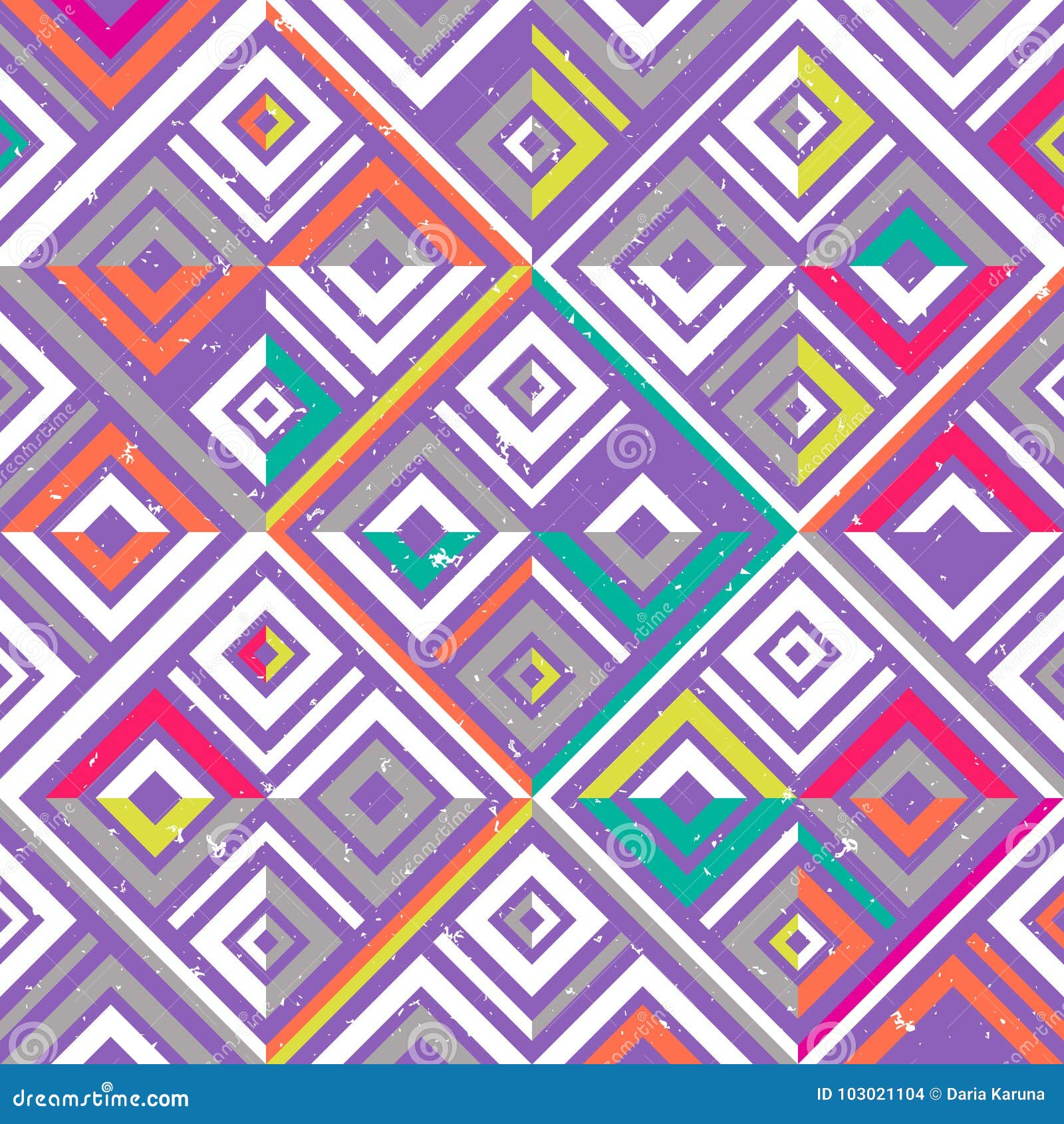 Abstract Seamless Pattern of Lines and Squares. Simple Geometric Shapes ...
