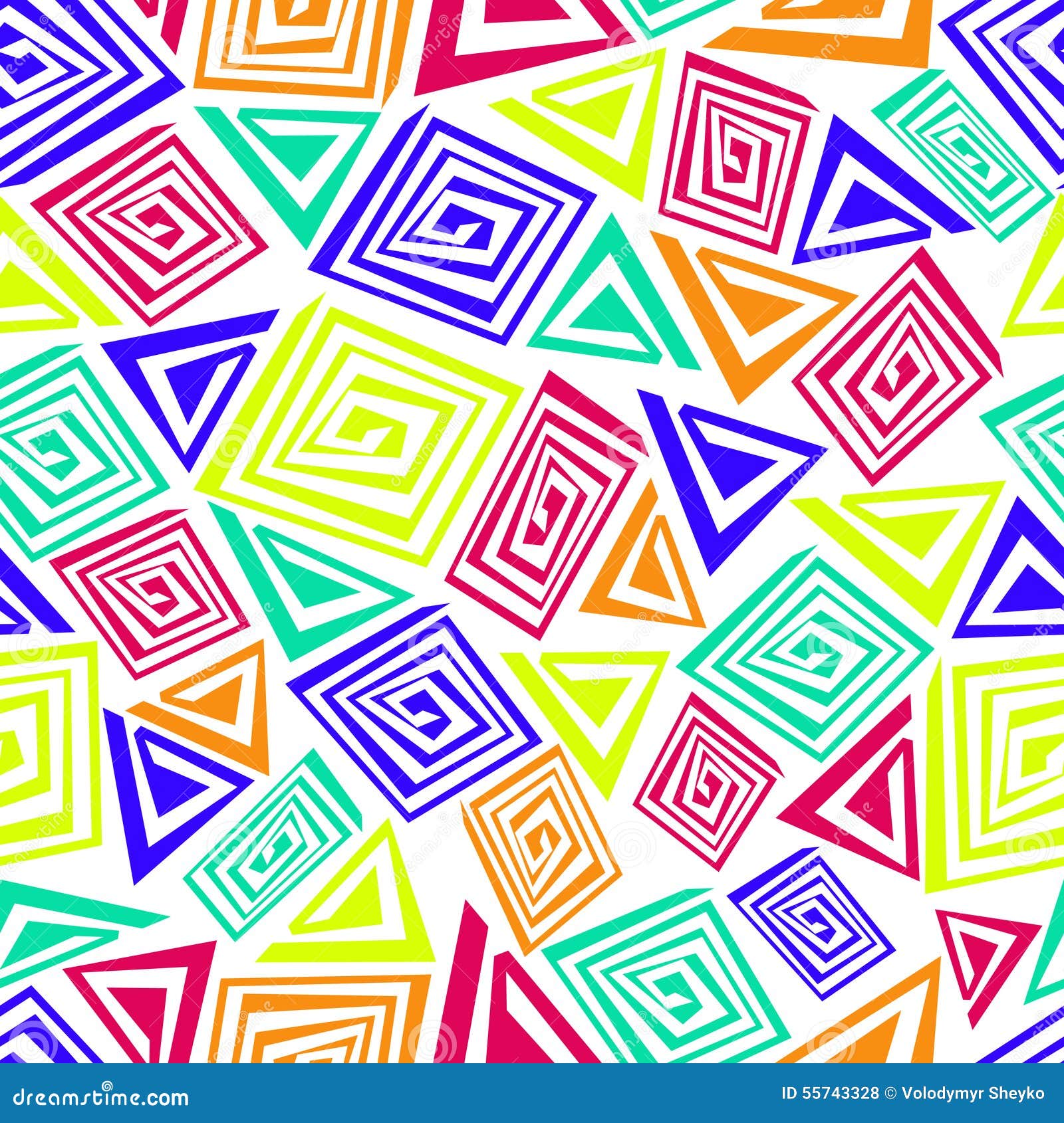 Abstract Seamless Pattern Made of Colorful Elements Stock Vector ...