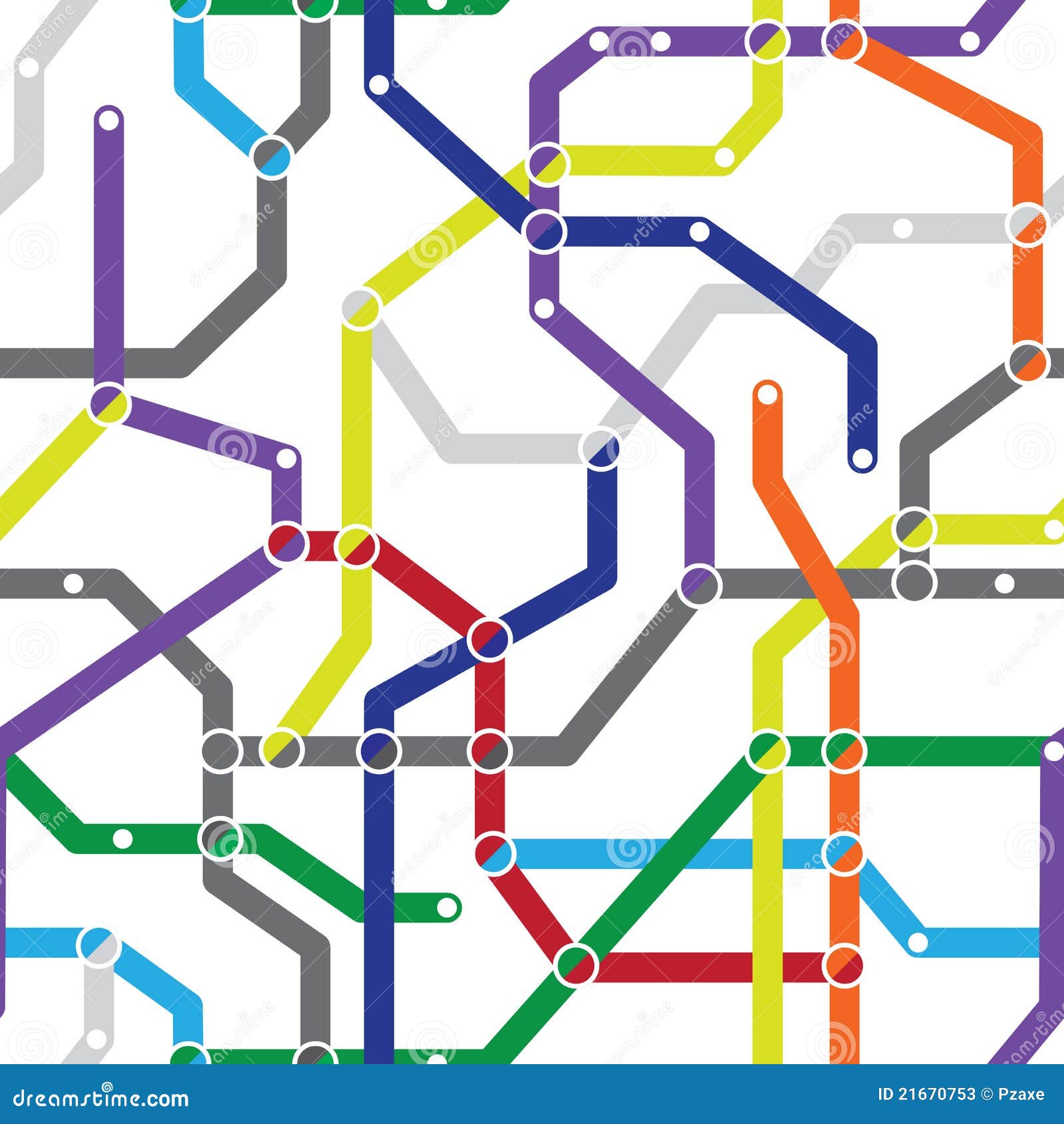 Abstract Seamless Pattern - Metro Scheme Stock Vector - Illustration of ...