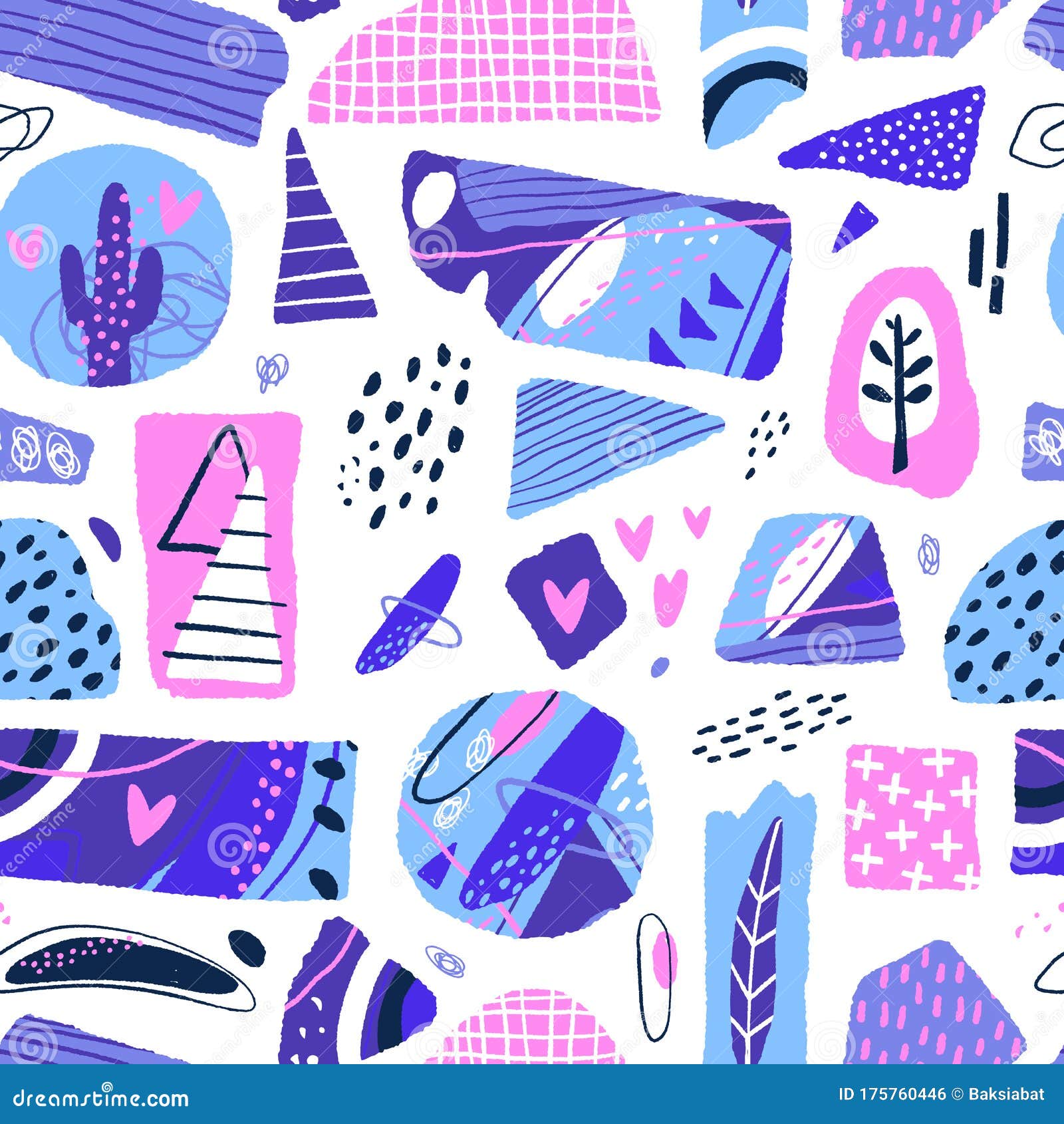 Abstract Seamless Pattern. Modern Background with Abstract Figures ...