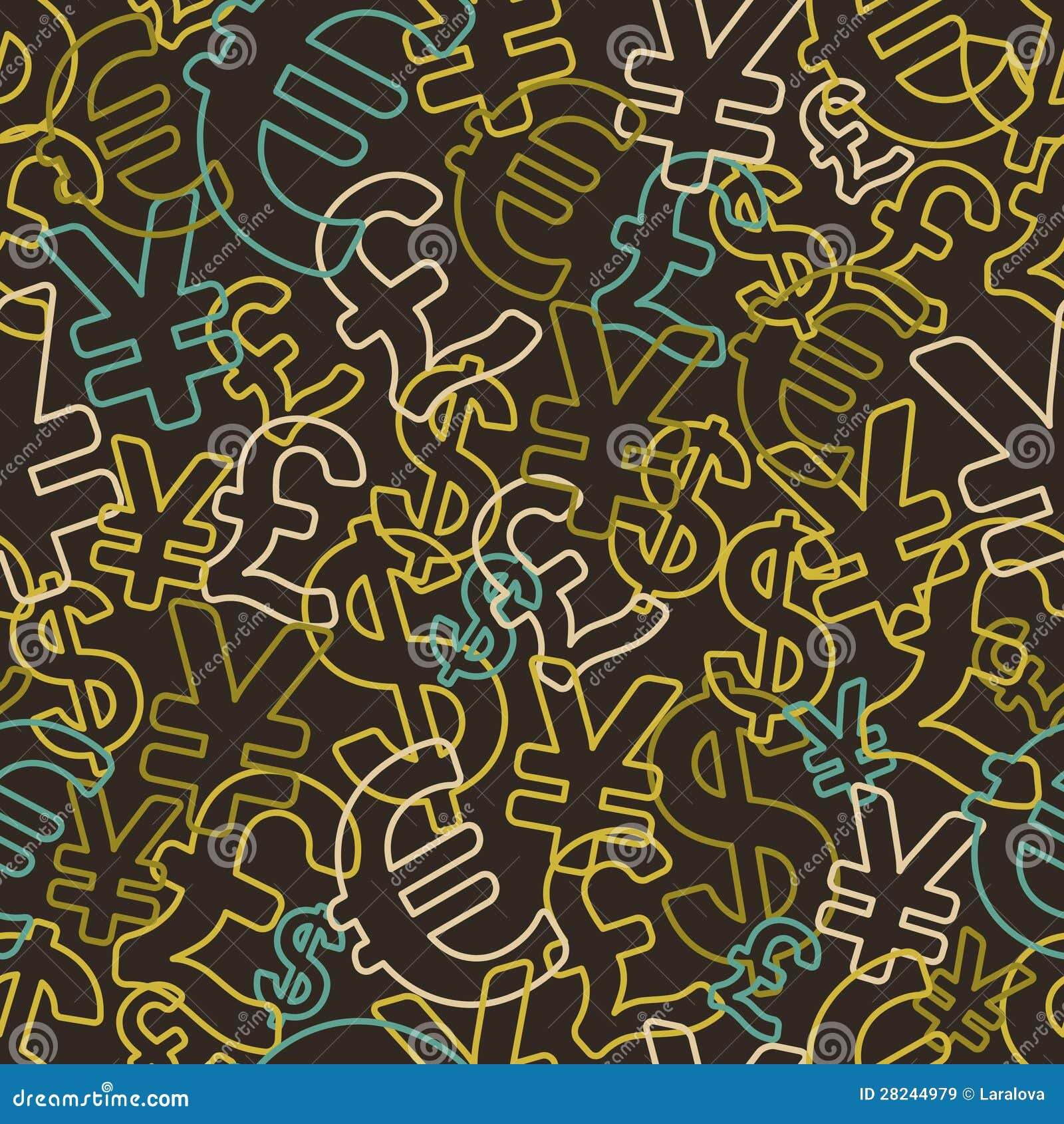 Abstract Seamless Pattern with Money Stock Vector - Illustration of ...