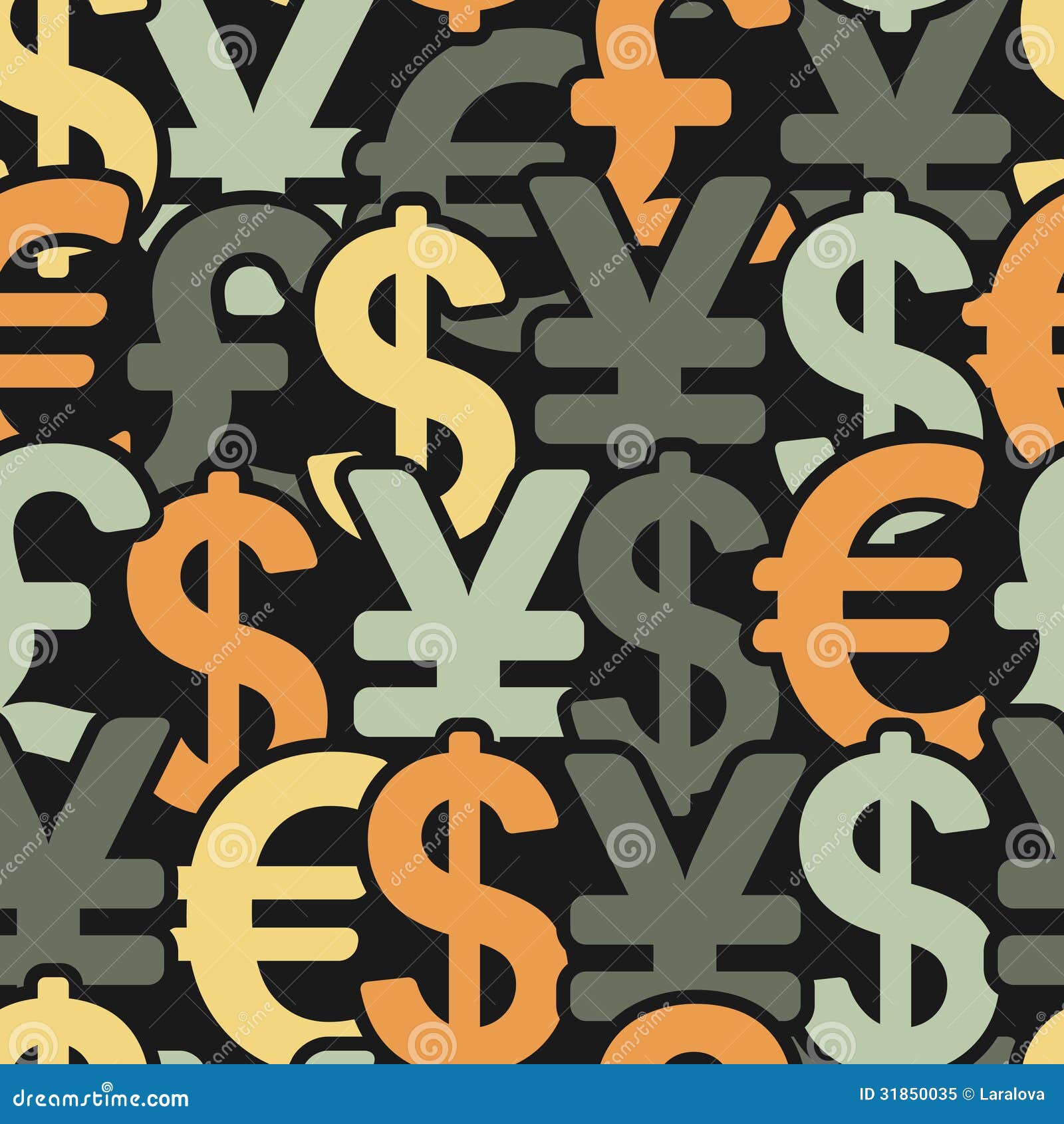 Abstract Seamless Pattern with Money Stock Vector - Illustration of ...