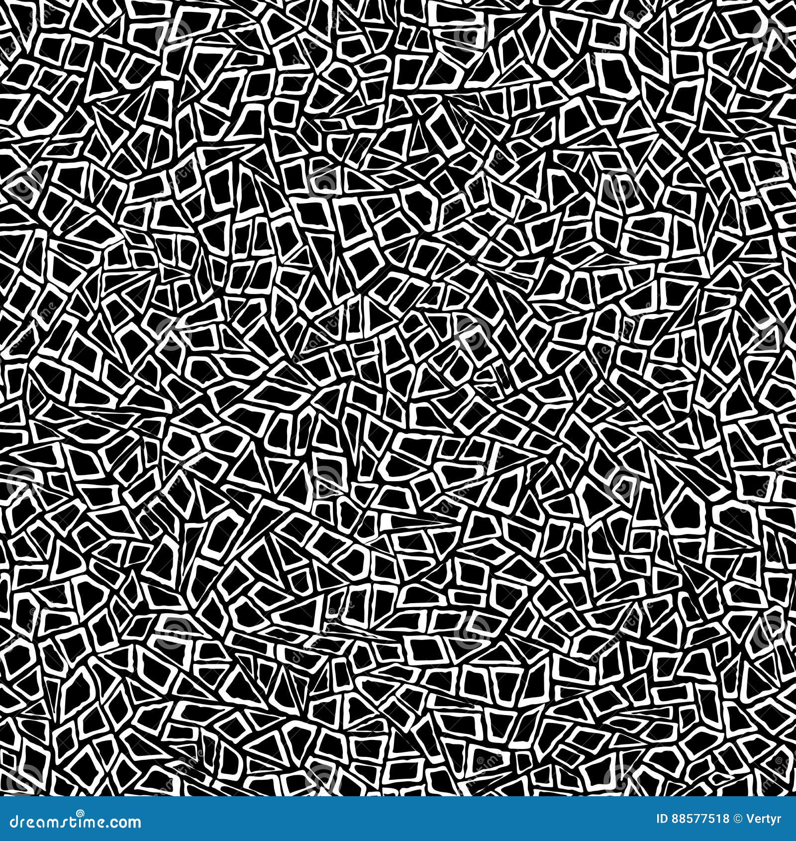 Abstract Seamless Pattern of Monochrome Polygons. Stock Vector ...