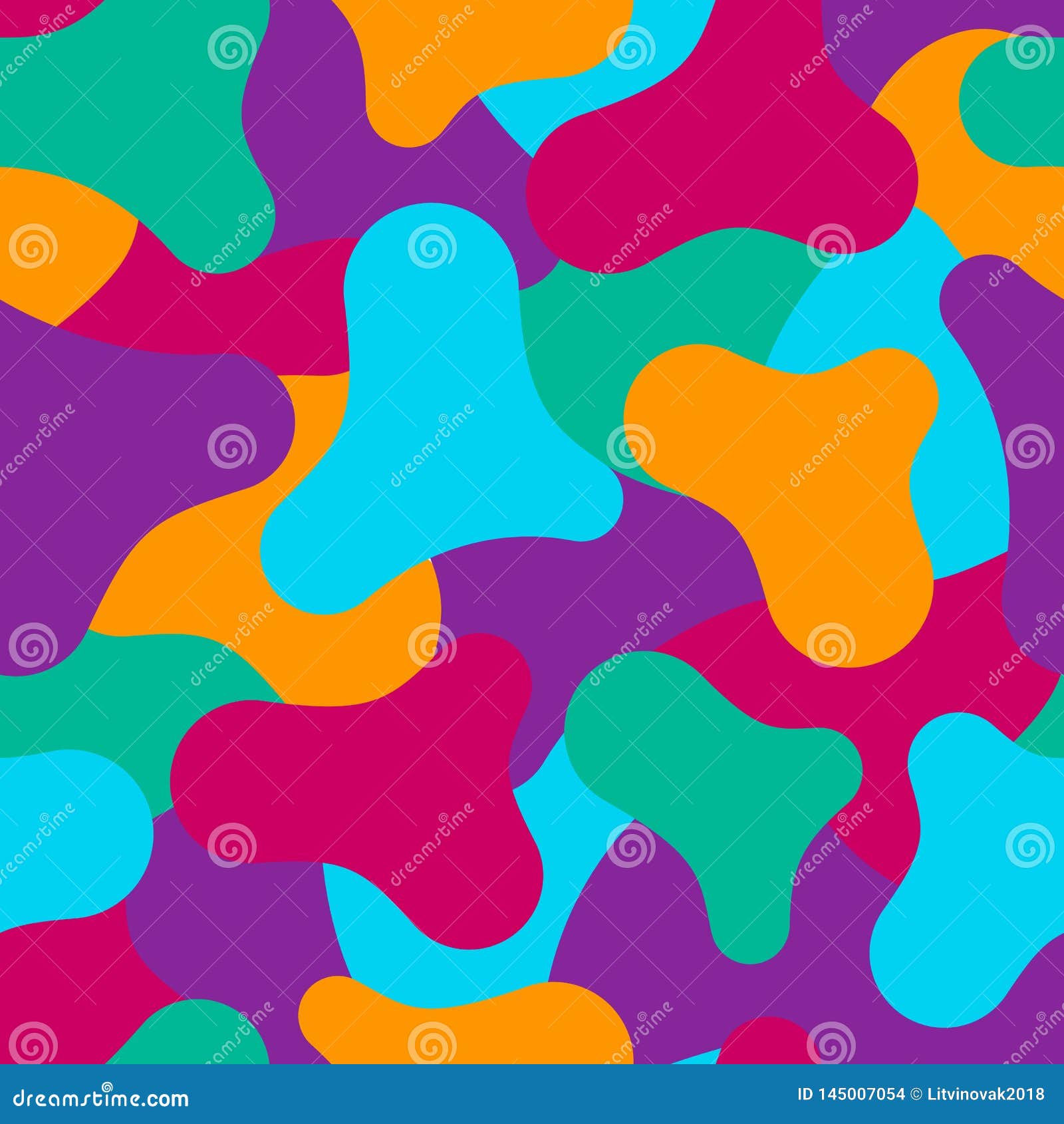 Abstract Seamless Pattern with Multi-colored Spots. Vector Illustration ...
