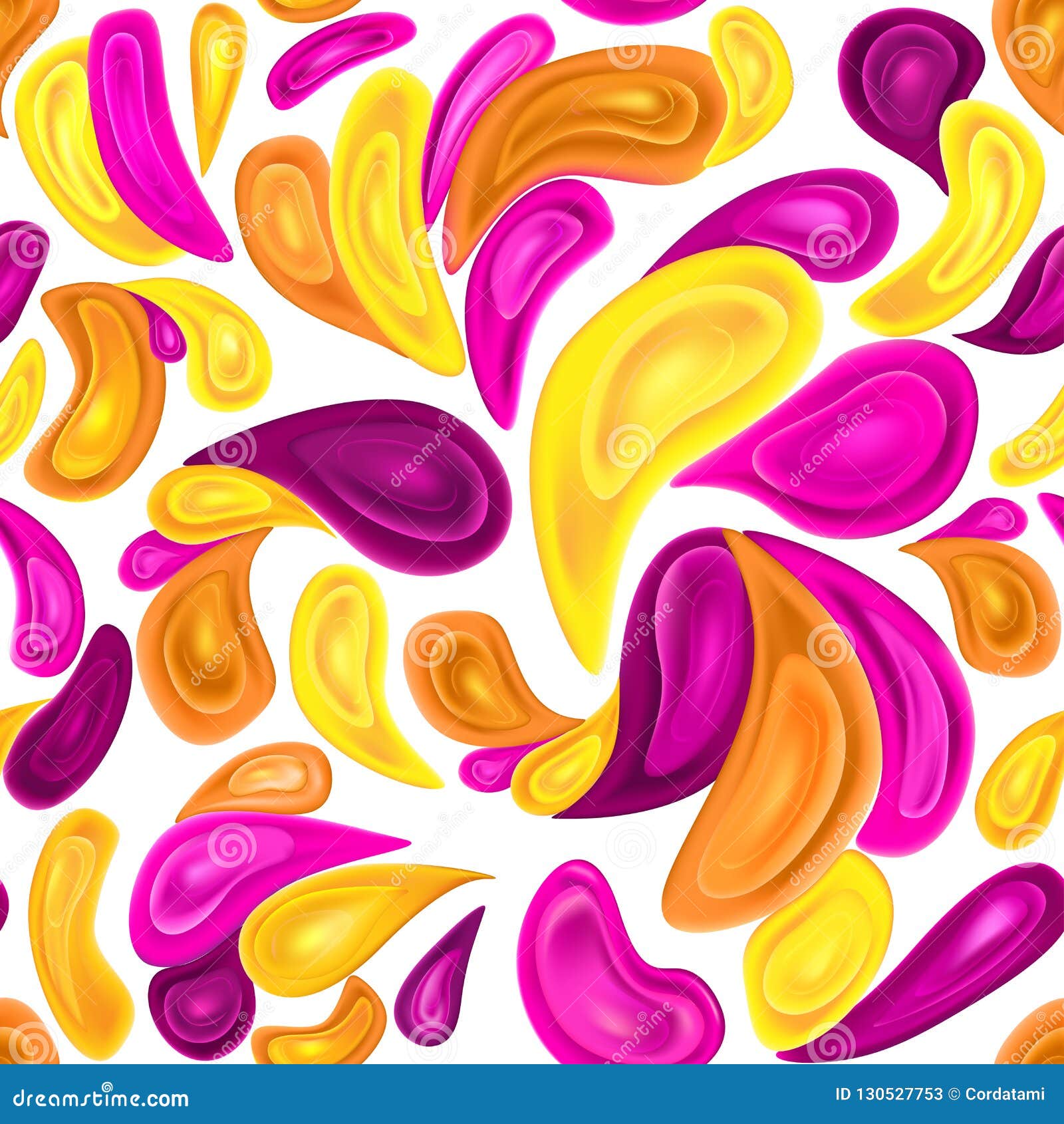 Abstract Seamless Pattern of Multicolor Plastic Shapes Stock ...