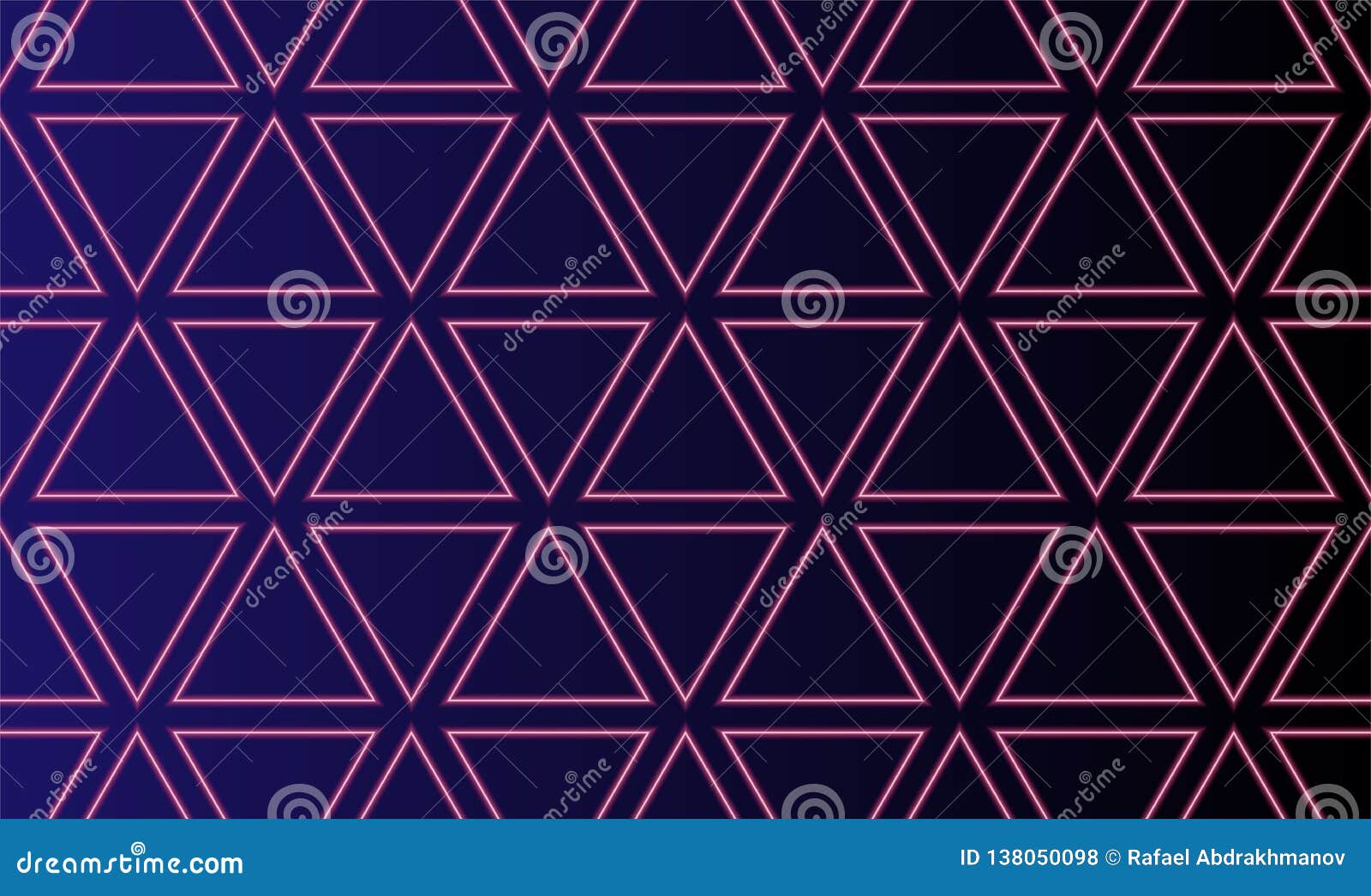 Abstract Seamless Pattern with Neon Glowing Triangles Sign Background ...