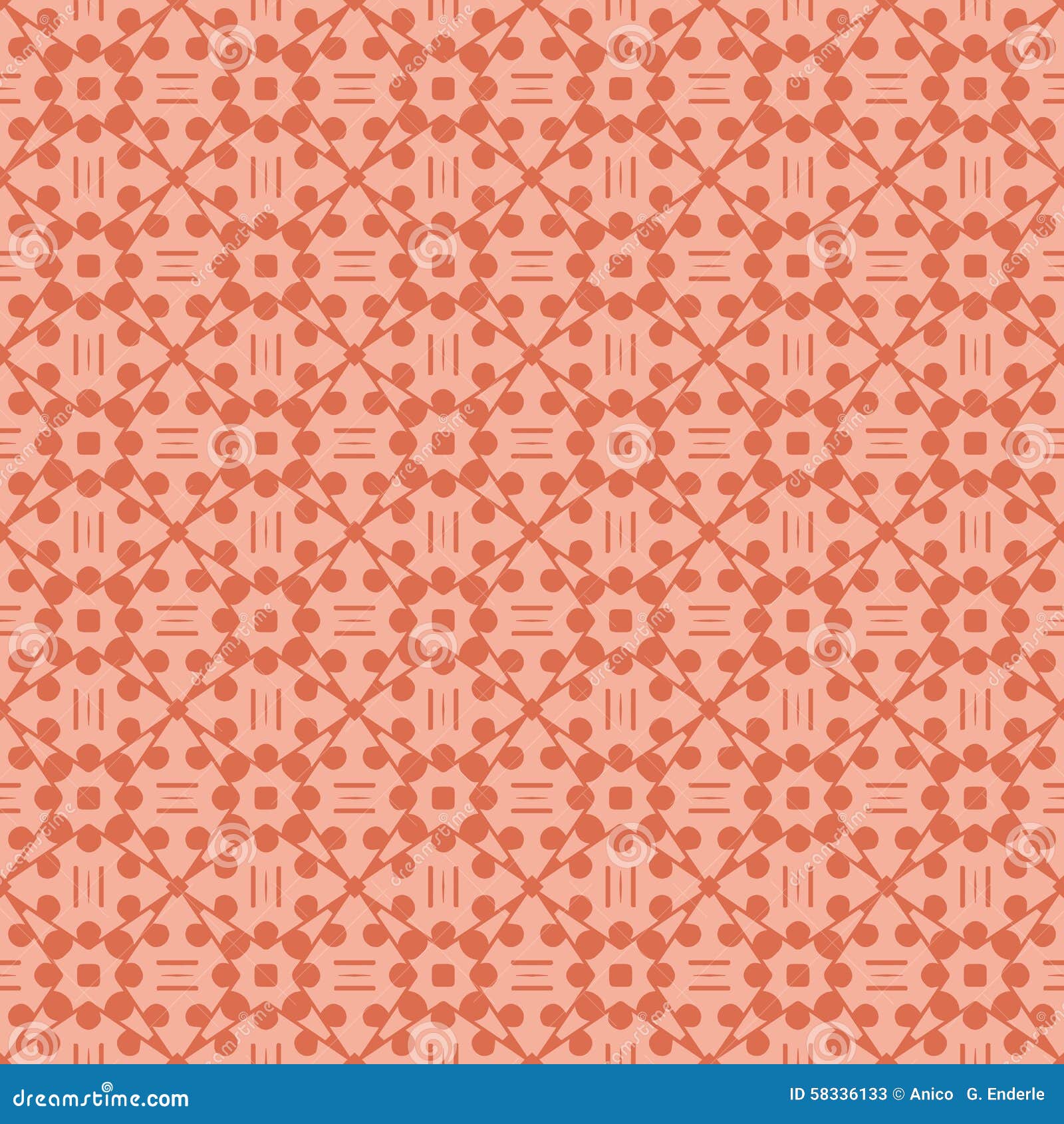 Abstract Seamless Pattern in Orange Color. Stock Vector - Illustration ...