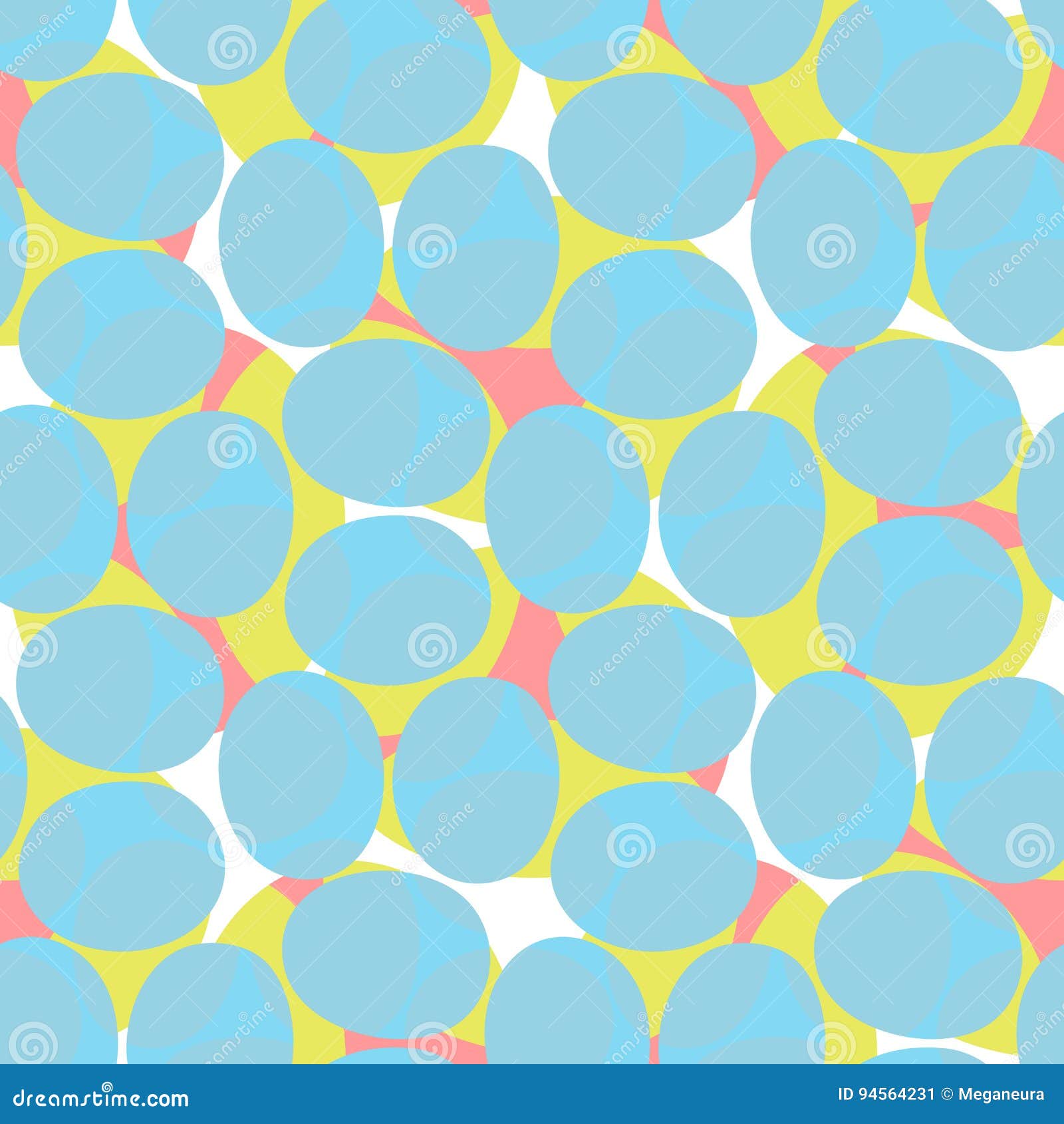 Abstract Seamless Pattern. Oval Shapes Motif Background Stock Vector ...