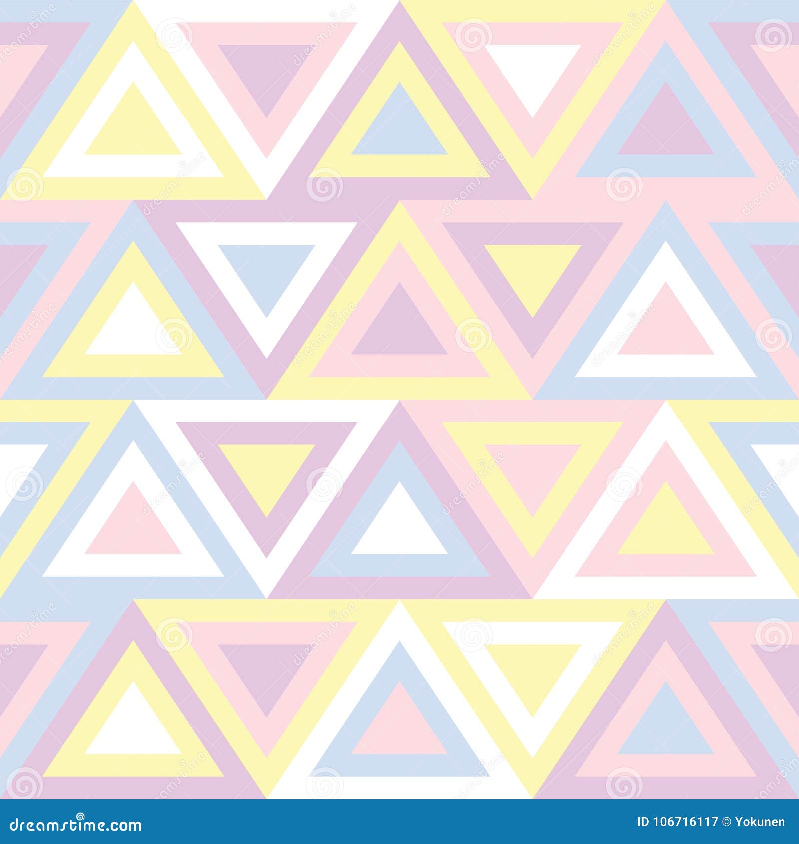 Abstract Seamless Pattern in Pastel Colors. Design Based on Geometric ...