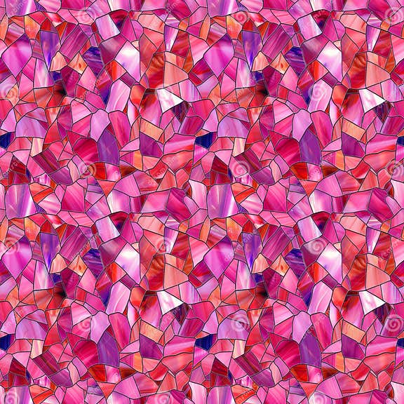 Abstract Seamless Pattern Of Pink Stained Glass Stock Illustration Illustration Of Surface