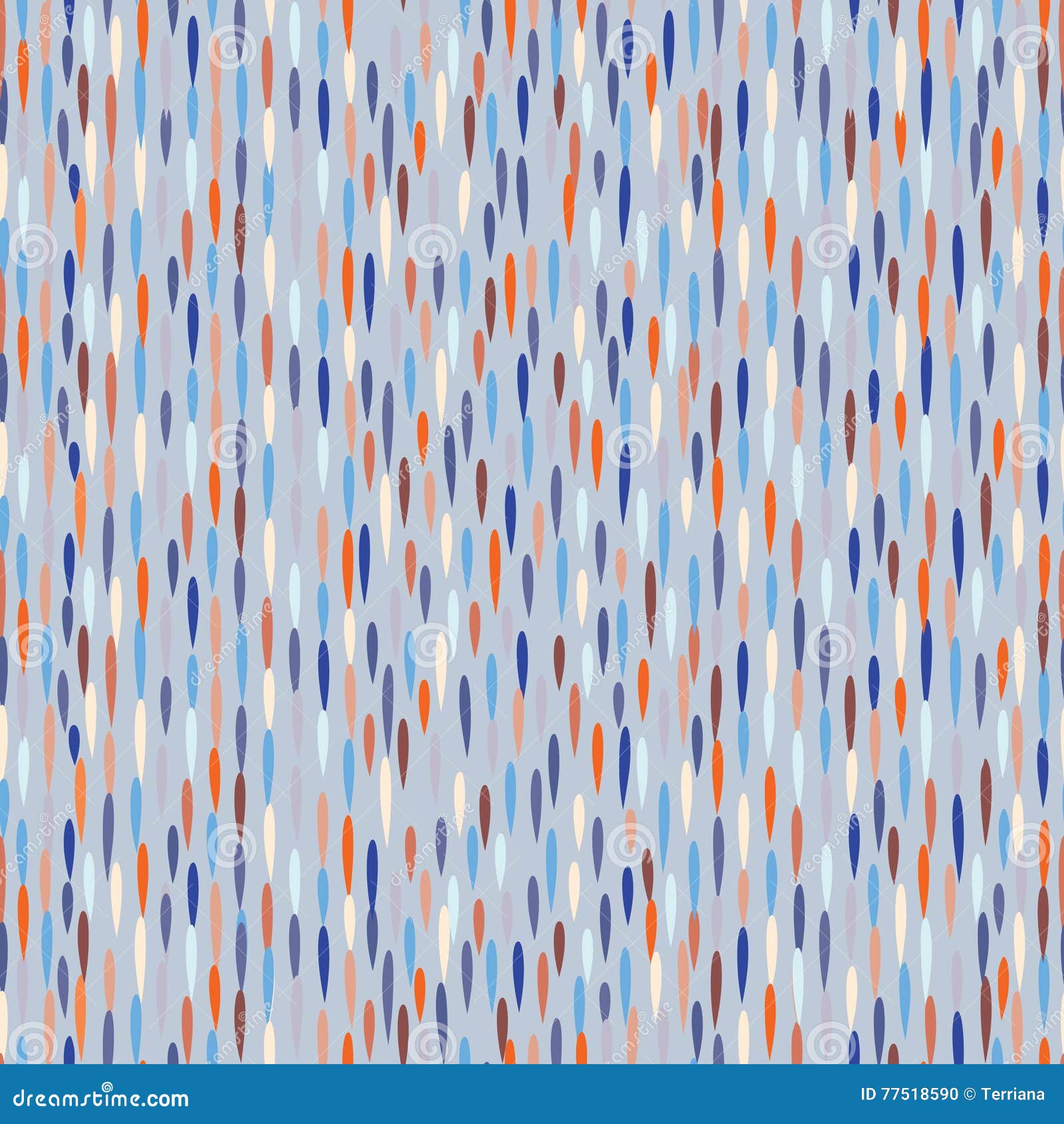 Abstract Seamless Pattern. Raindrop Ornament. Drizzling Background ...