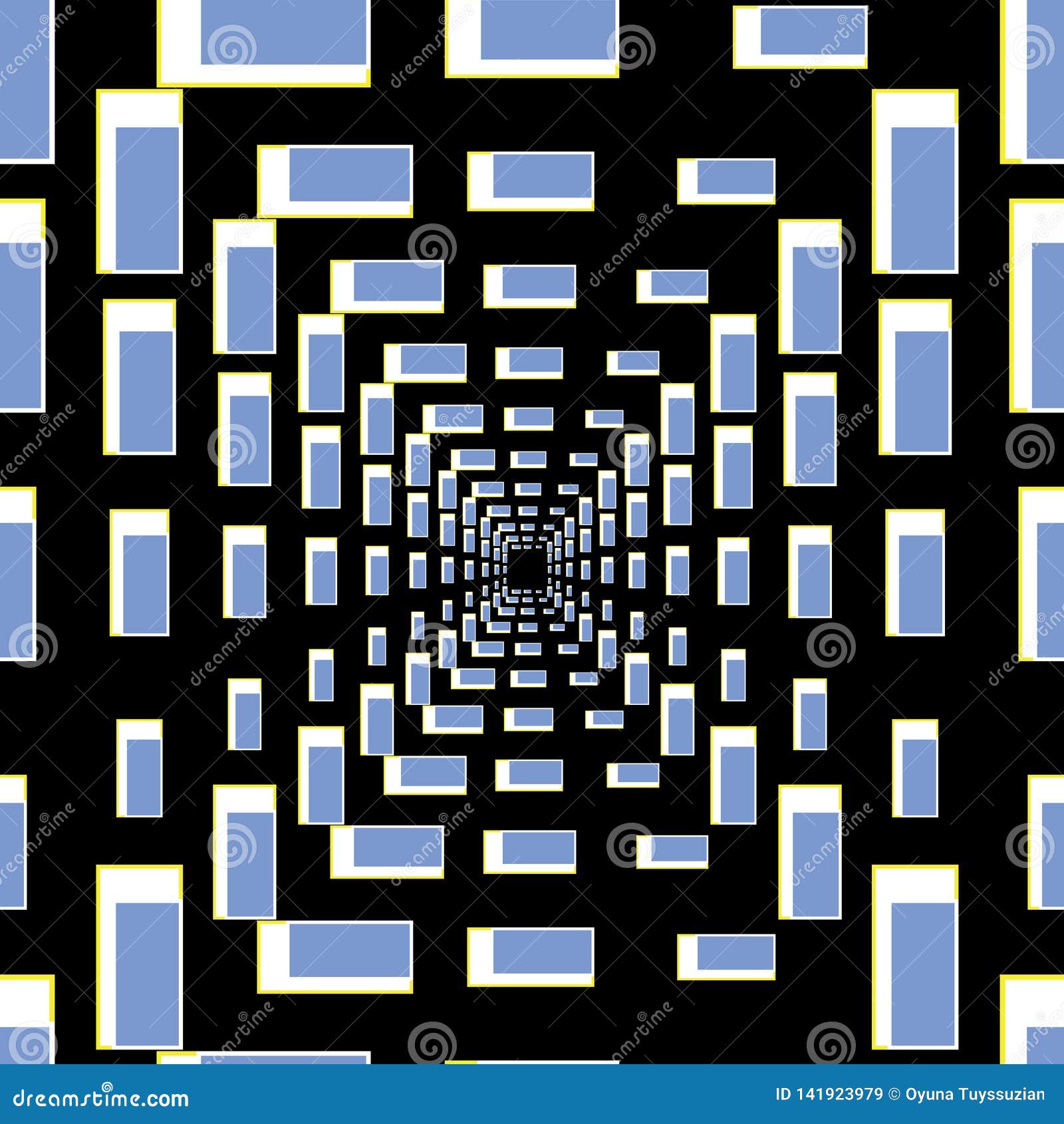 Abstract Seamless Pattern Illustration of Rectangular Optical Illusion ...