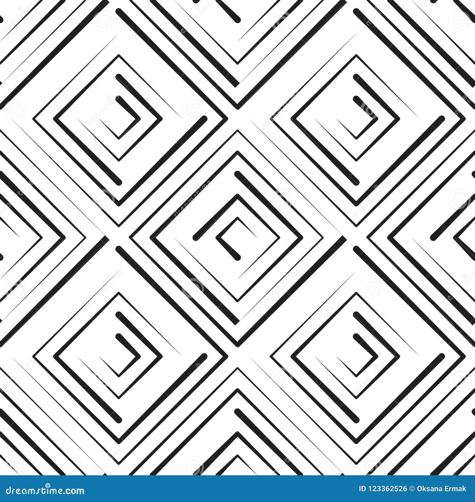 Abstract Seamless Pattern with Rhombus Stock Vector - Illustration of ...