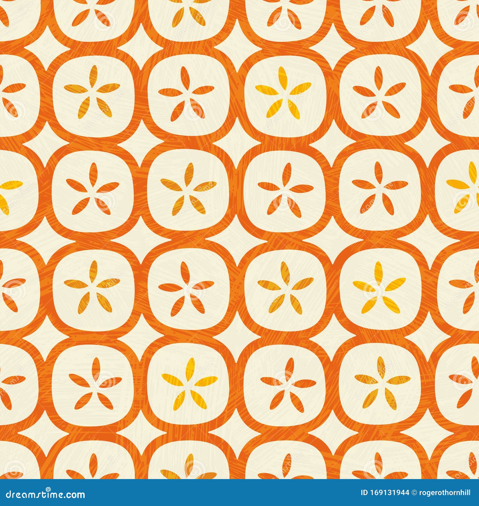 Abstract Seamless Pattern of Rounded Squares with Seed Patterns. Mid ...