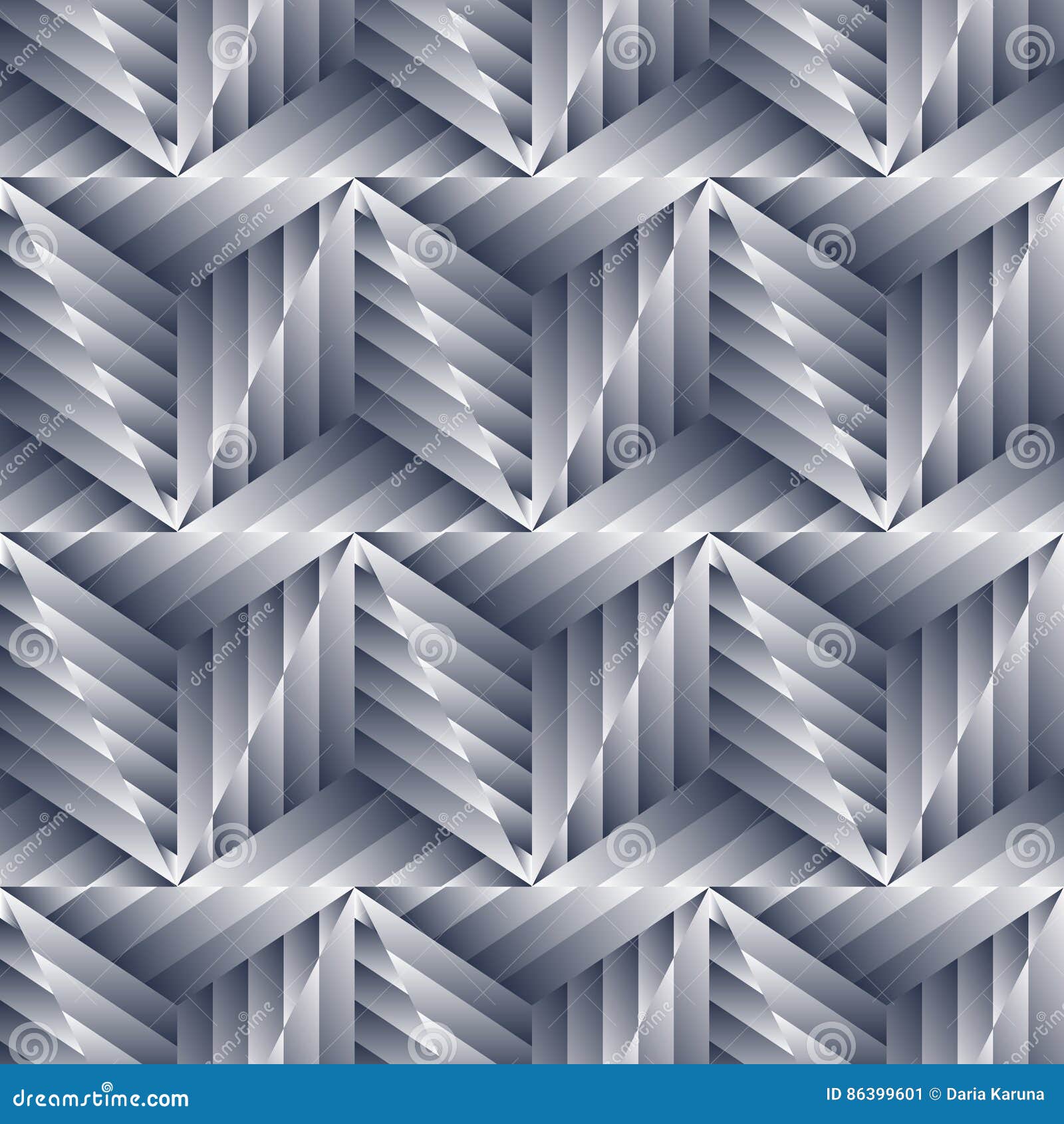 Abstract Seamless Pattern of Silver Metal Shapes. Stock Vector ...