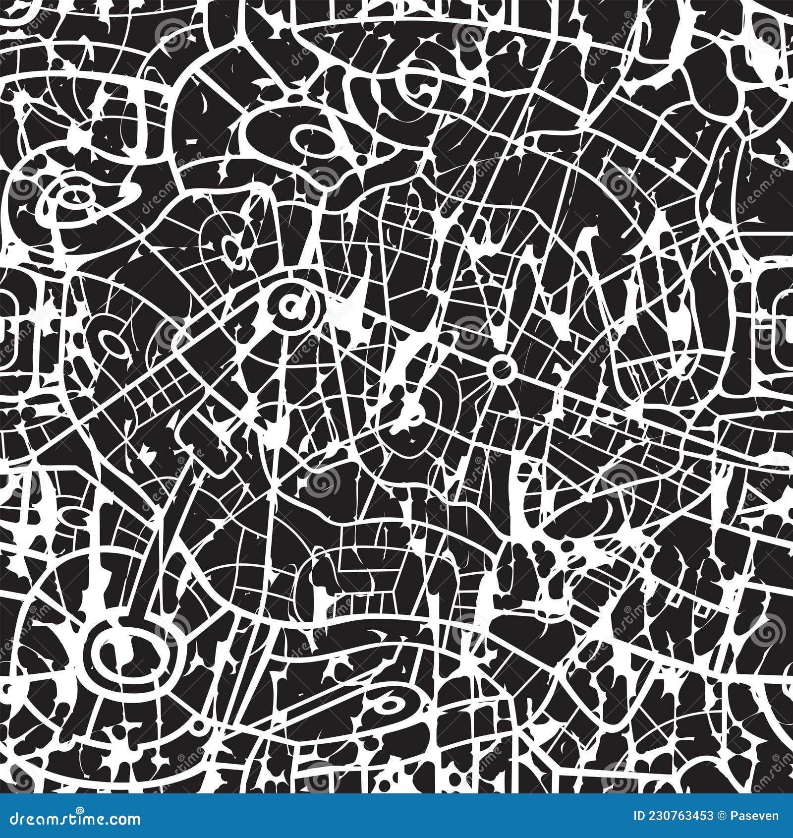 Abstract Seamless Pattern Similar To Roads Map Stock Vector ...