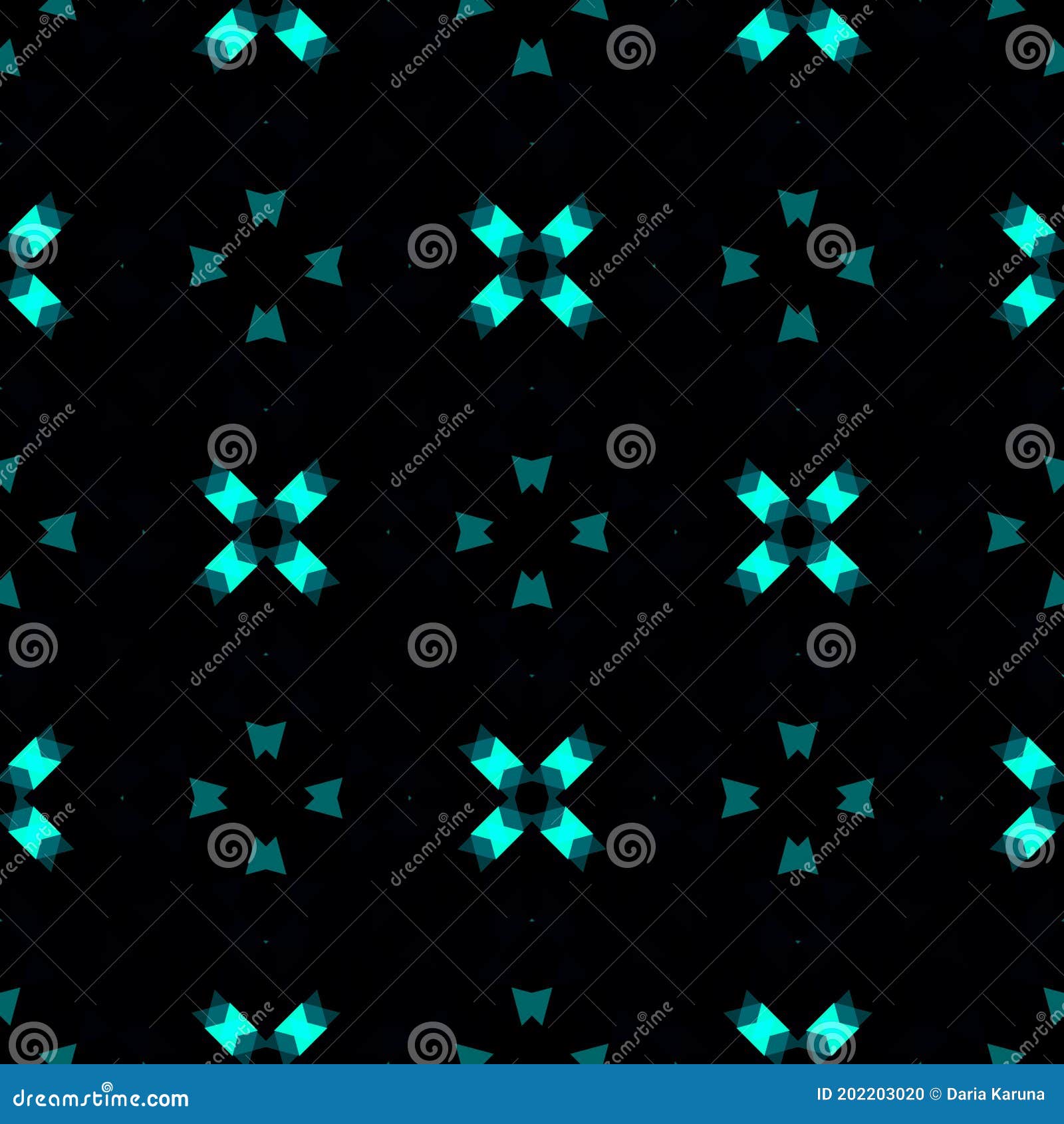 Abstract Seamless Pattern with Simple Neon Figures. Stock Vector ...