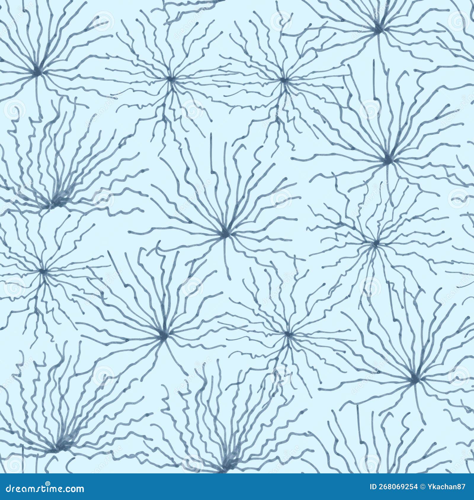 Abstract Seamless Pattern with Simple Organic Elements. Vector Hand ...